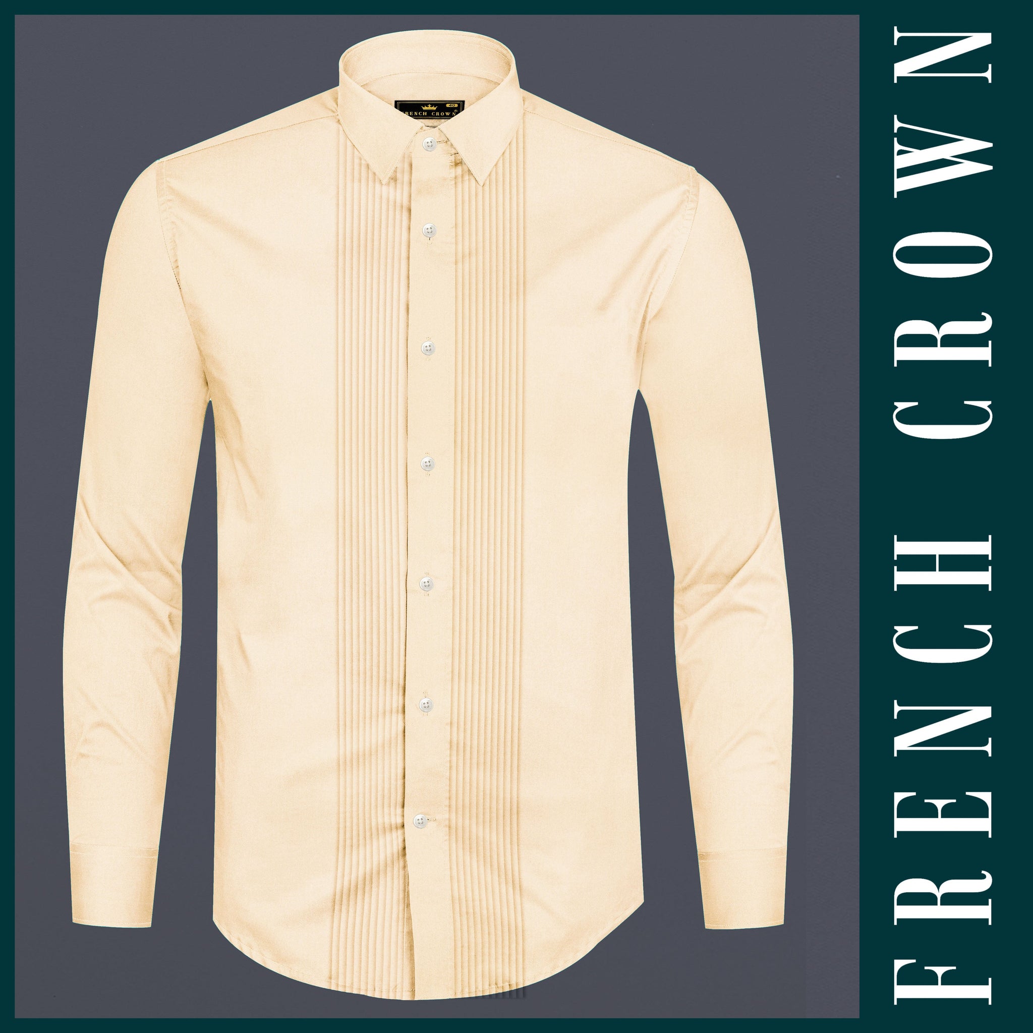 Buy Stylish Cream Shirts for Men Online at Best Price - FRENCH CROWN INDIA