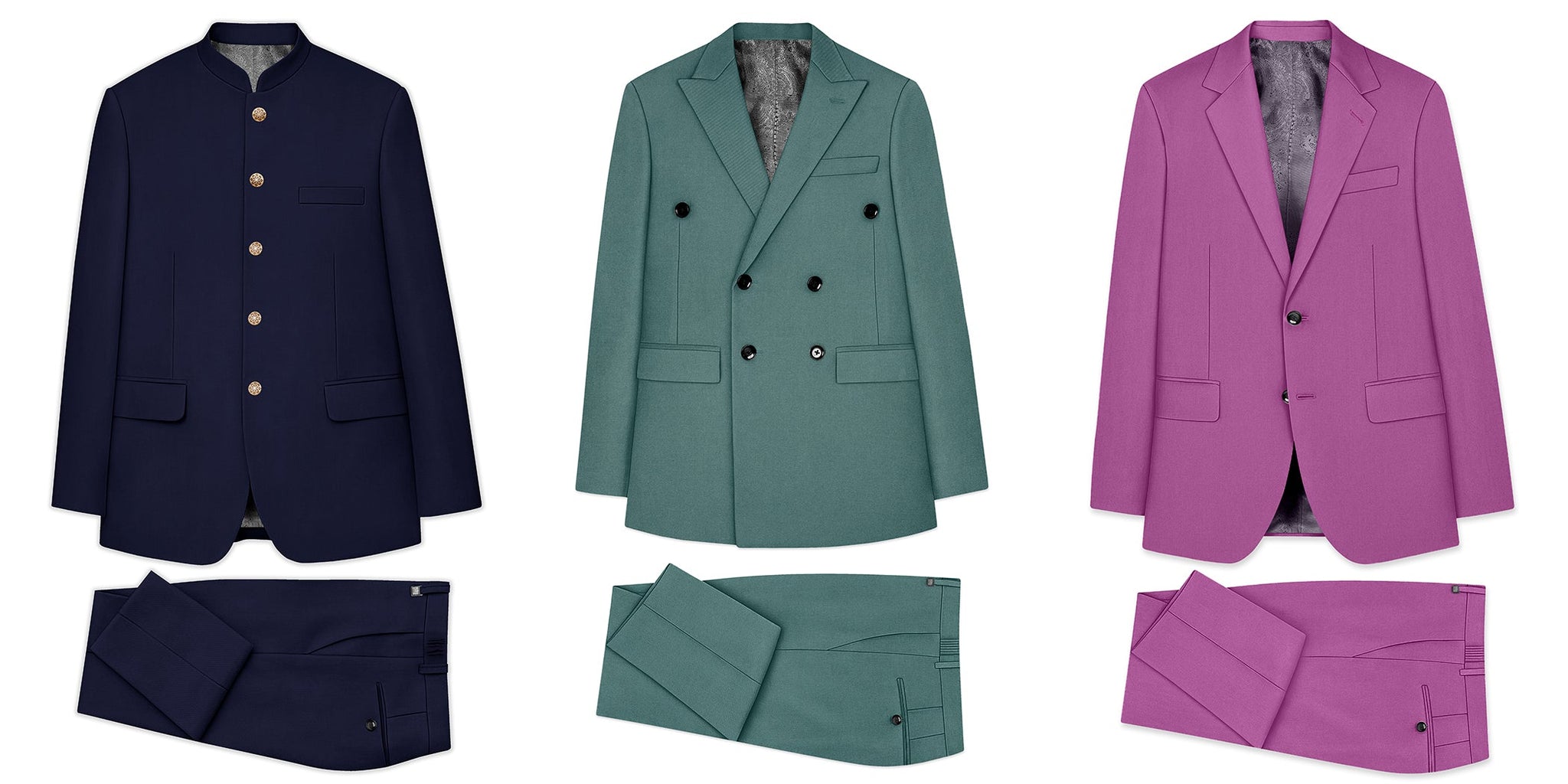 Buy Classic Plain and Solid Suits for Men In India - FRENCH CROWN