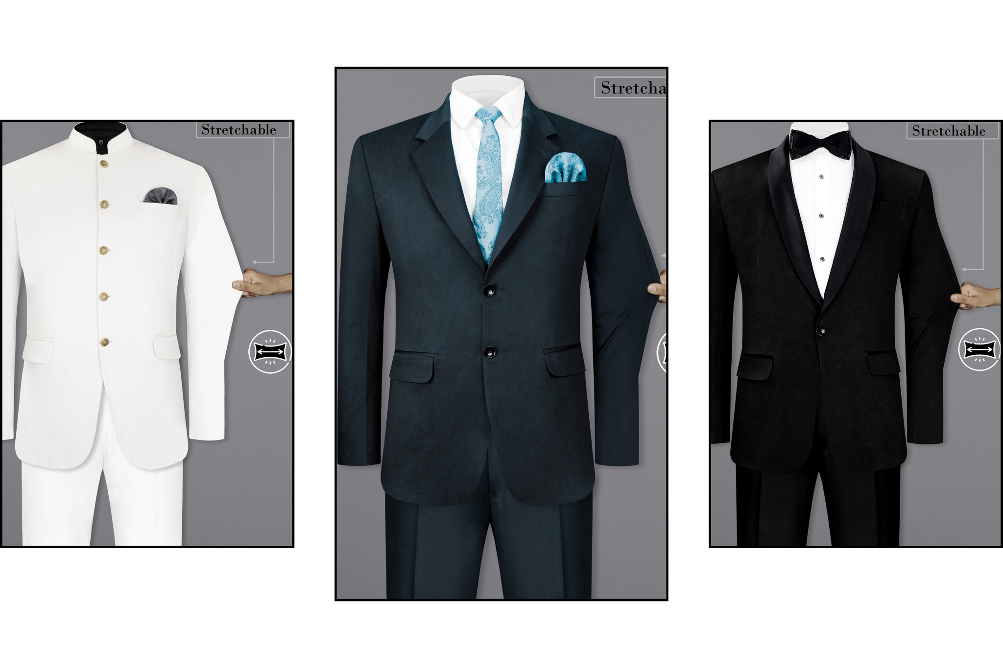 Buy Premium Men's Stretchable Suits: Stylish, Comfortable & Flexible
