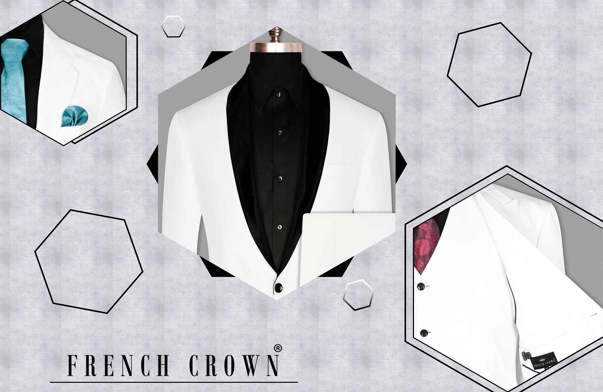 Buy White Suits For Men at Best Price In India - French Crown