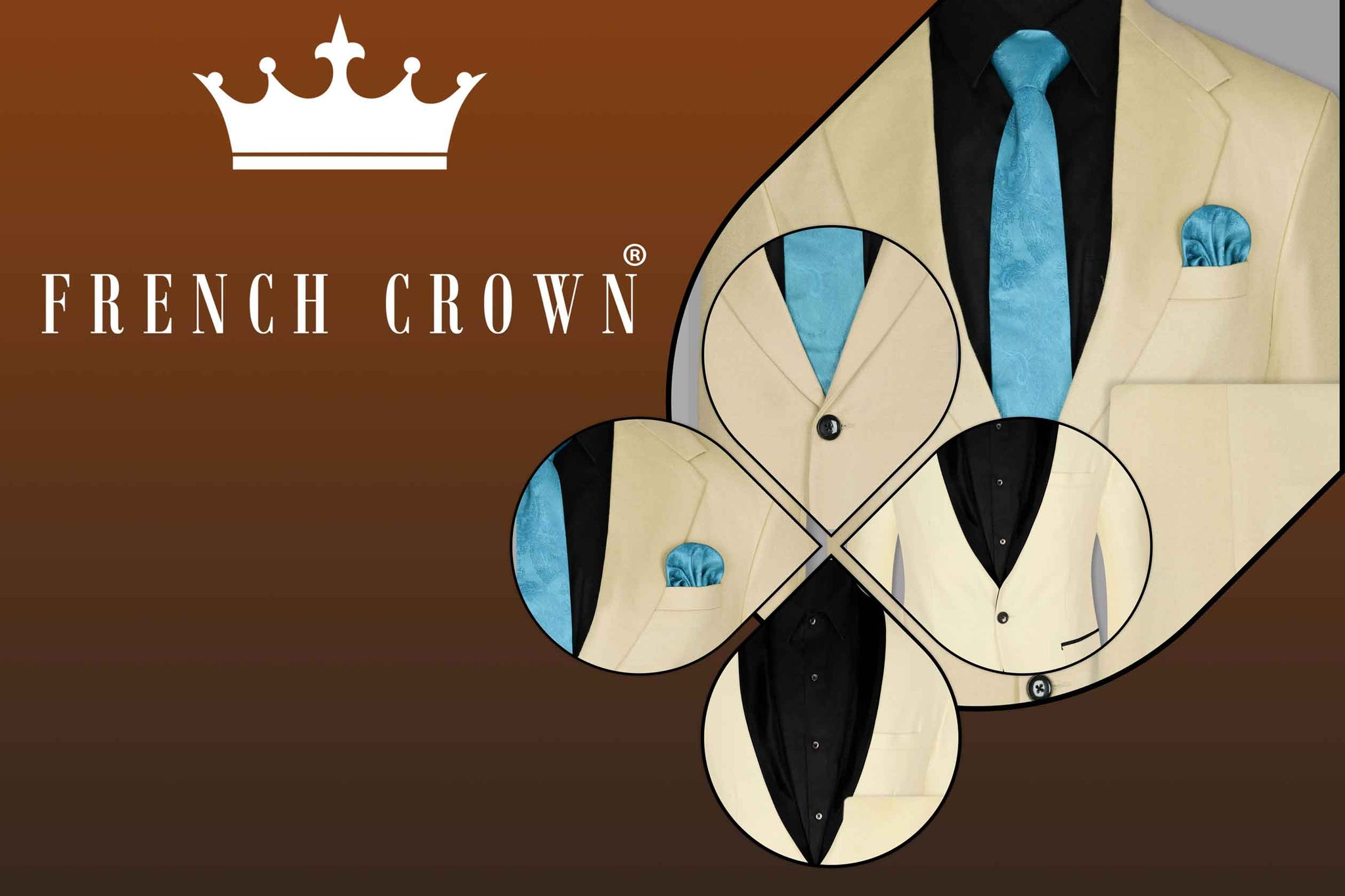 Buy Cream Colour Coat Pant & Suits for Men Online – French Crown