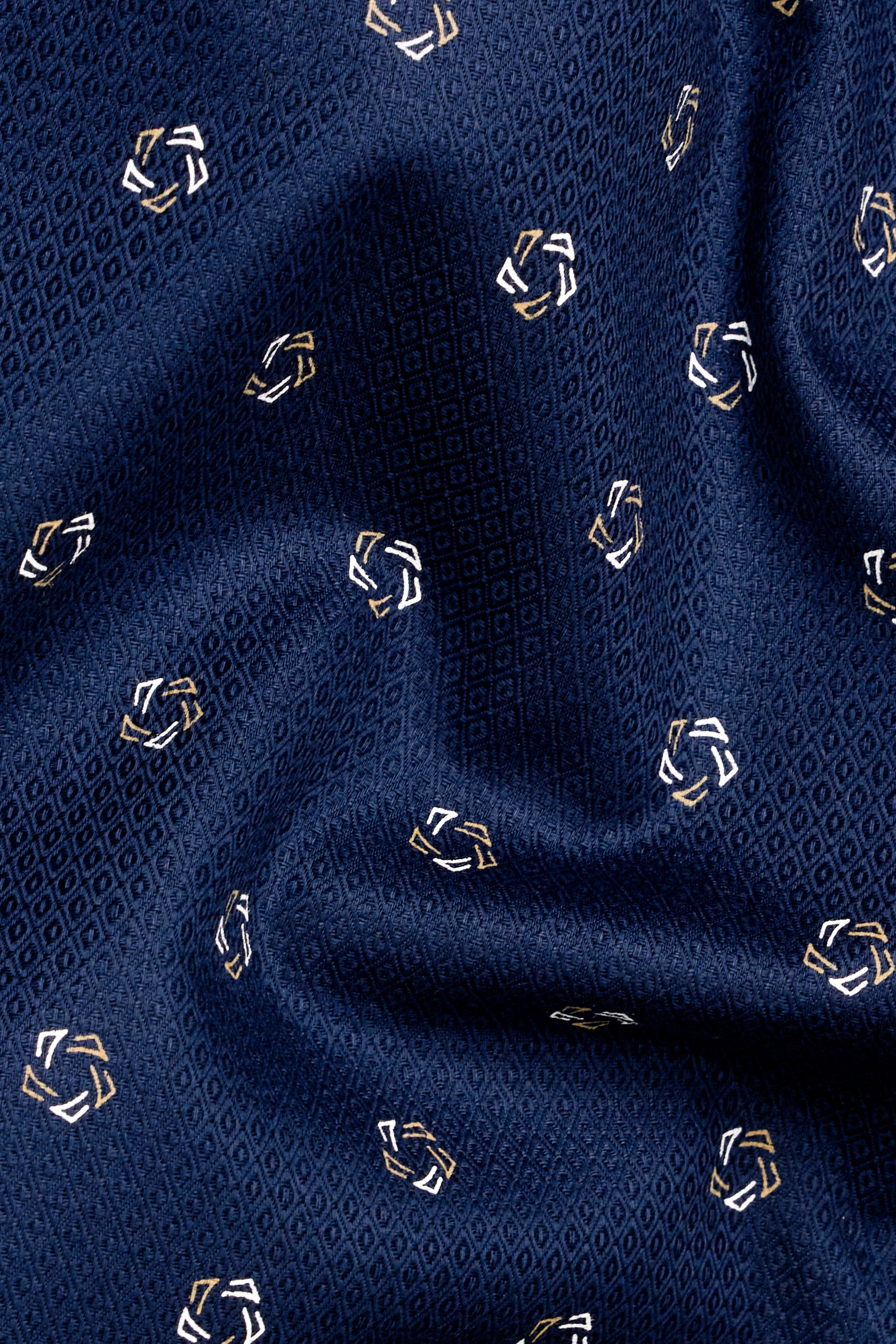 Downriver Blue Casual Prints Premium Cotton Shirt For Men