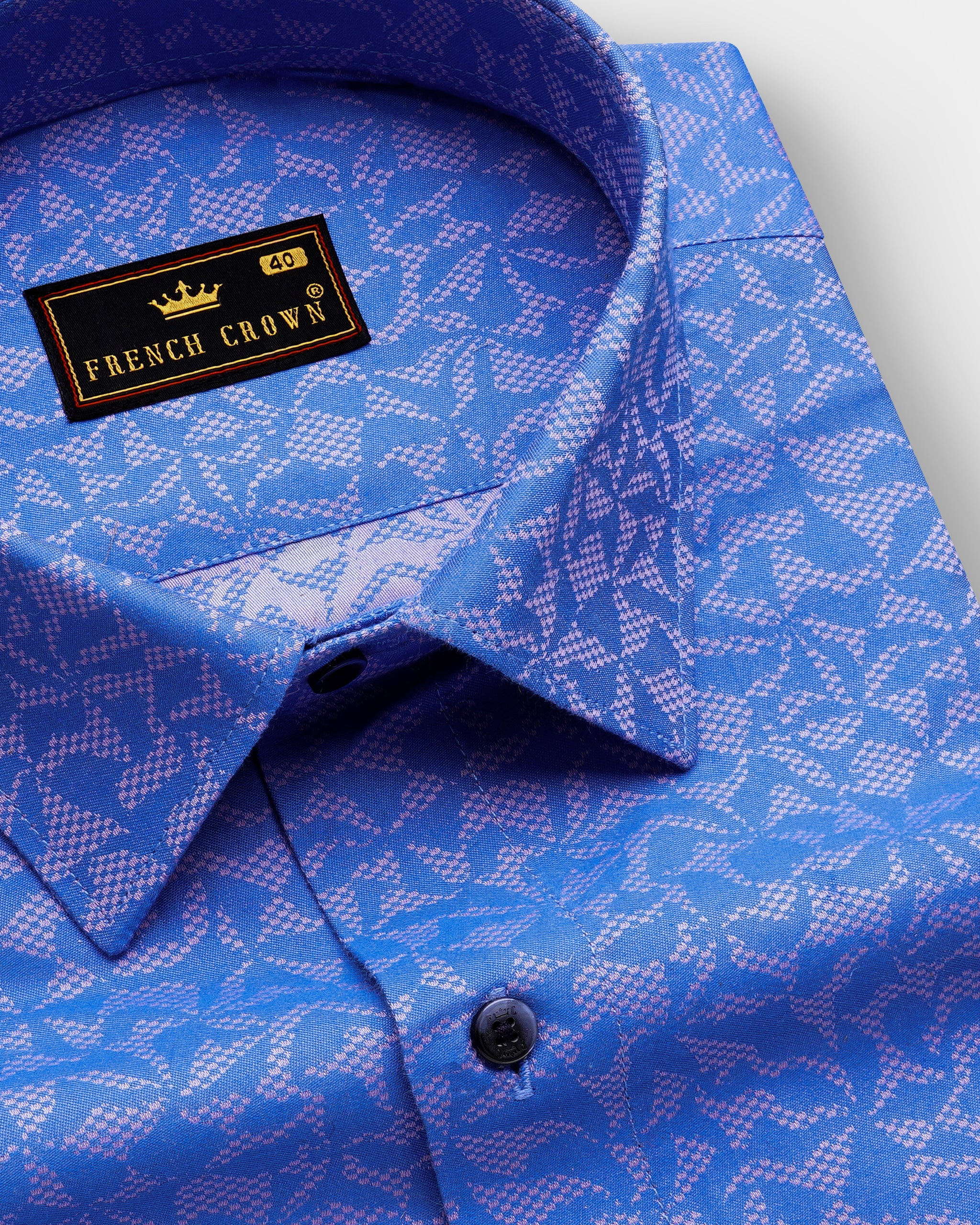 Tealish Blue Casual Textured Premium Cotton Shirt For men
