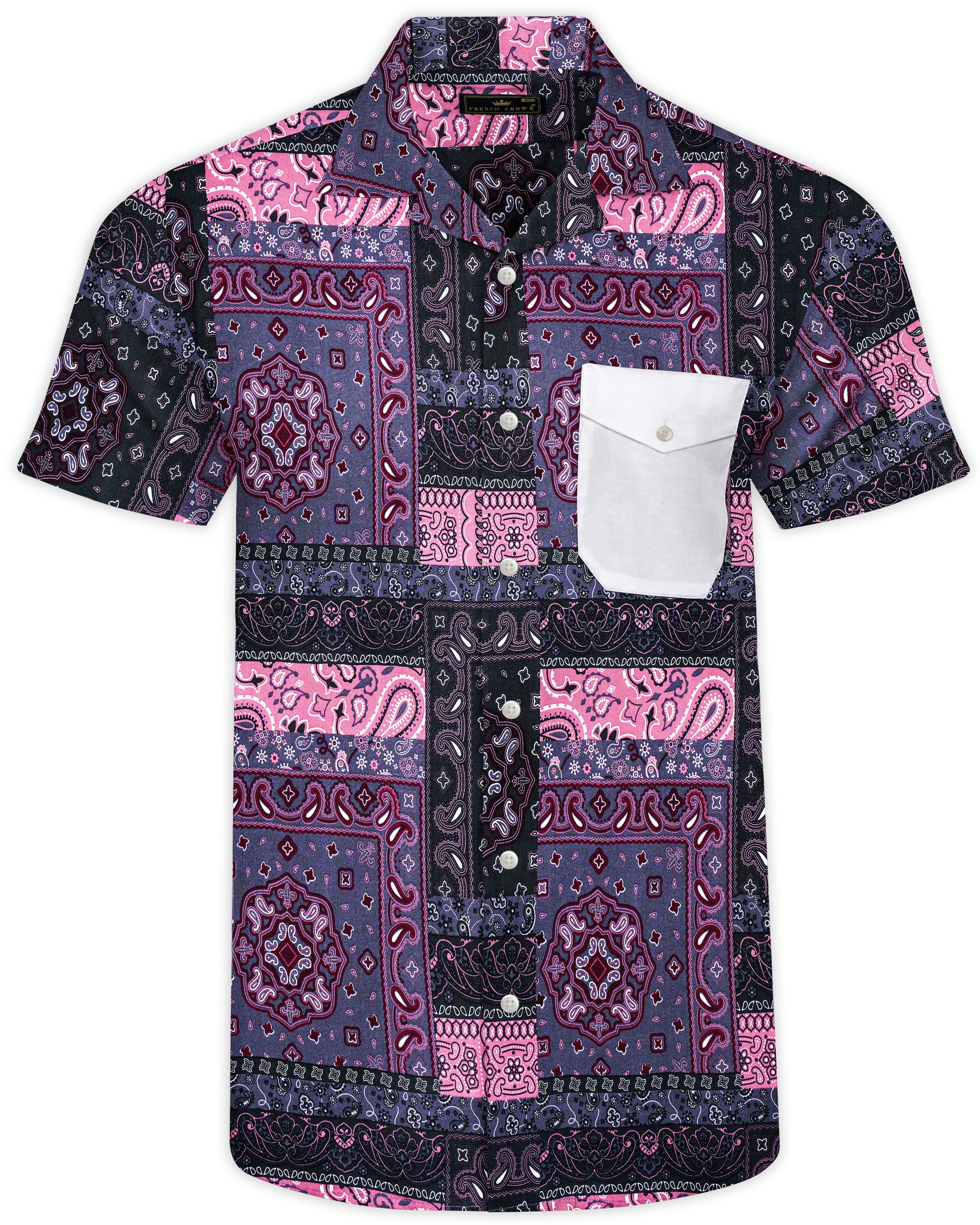 Vinelle-Mulled Wine Purple And Viola Pink Casual Prints Premium Cotton ...