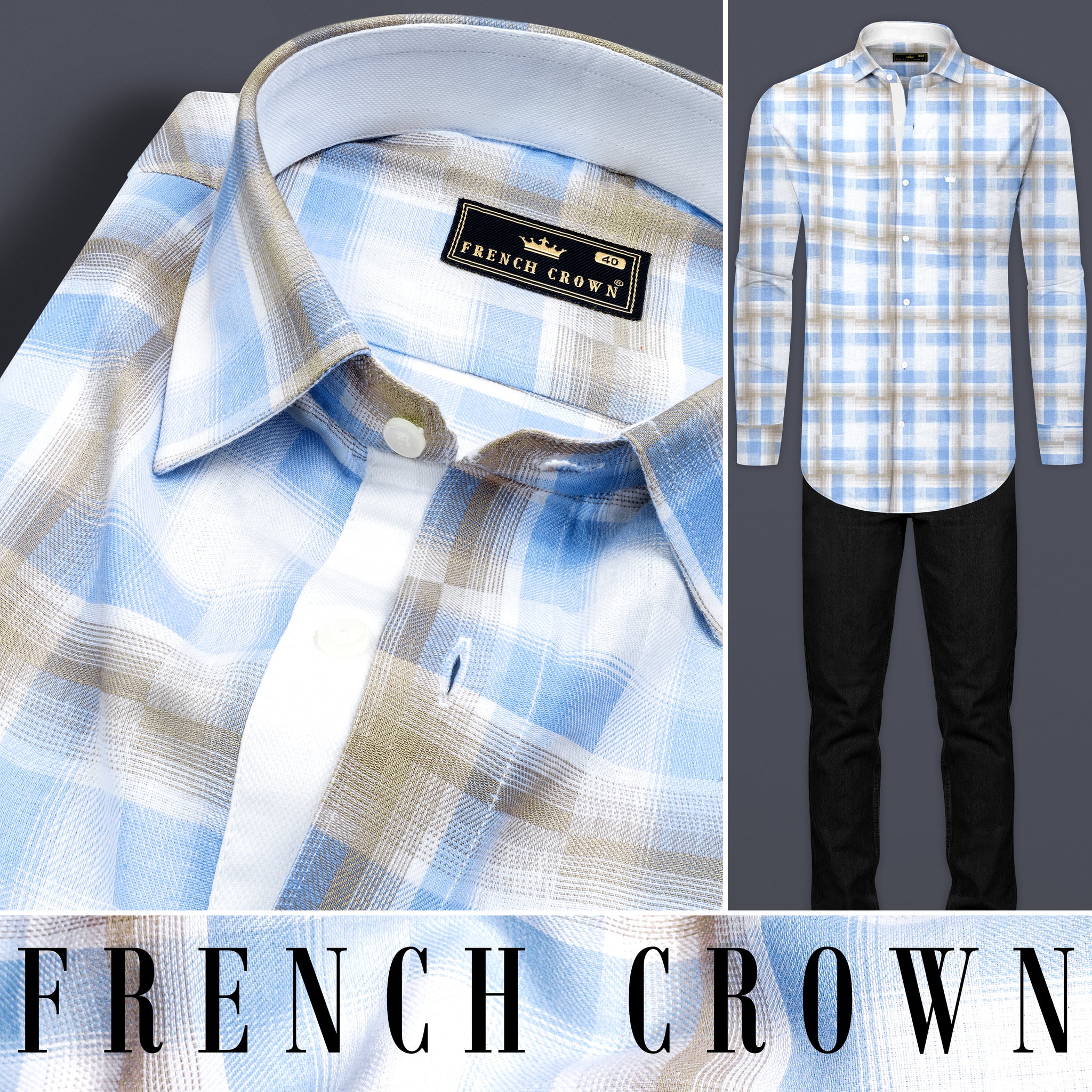 Bright White Casual Checks-Plaid Premium Cotton Shirt For Men - Snitch ...