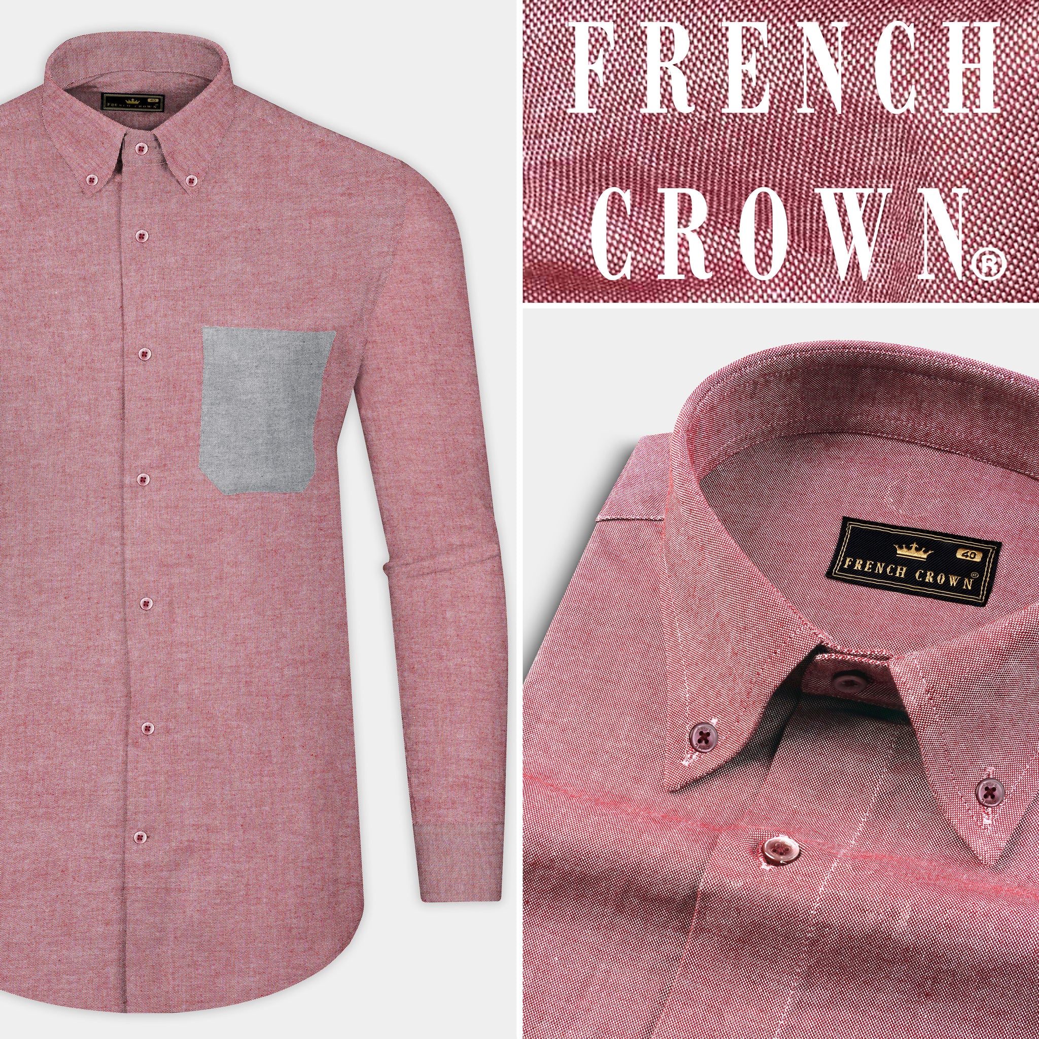 Contessa Red Checks-Plaid Casual Premium Cotton Button-Down Shirt For ...