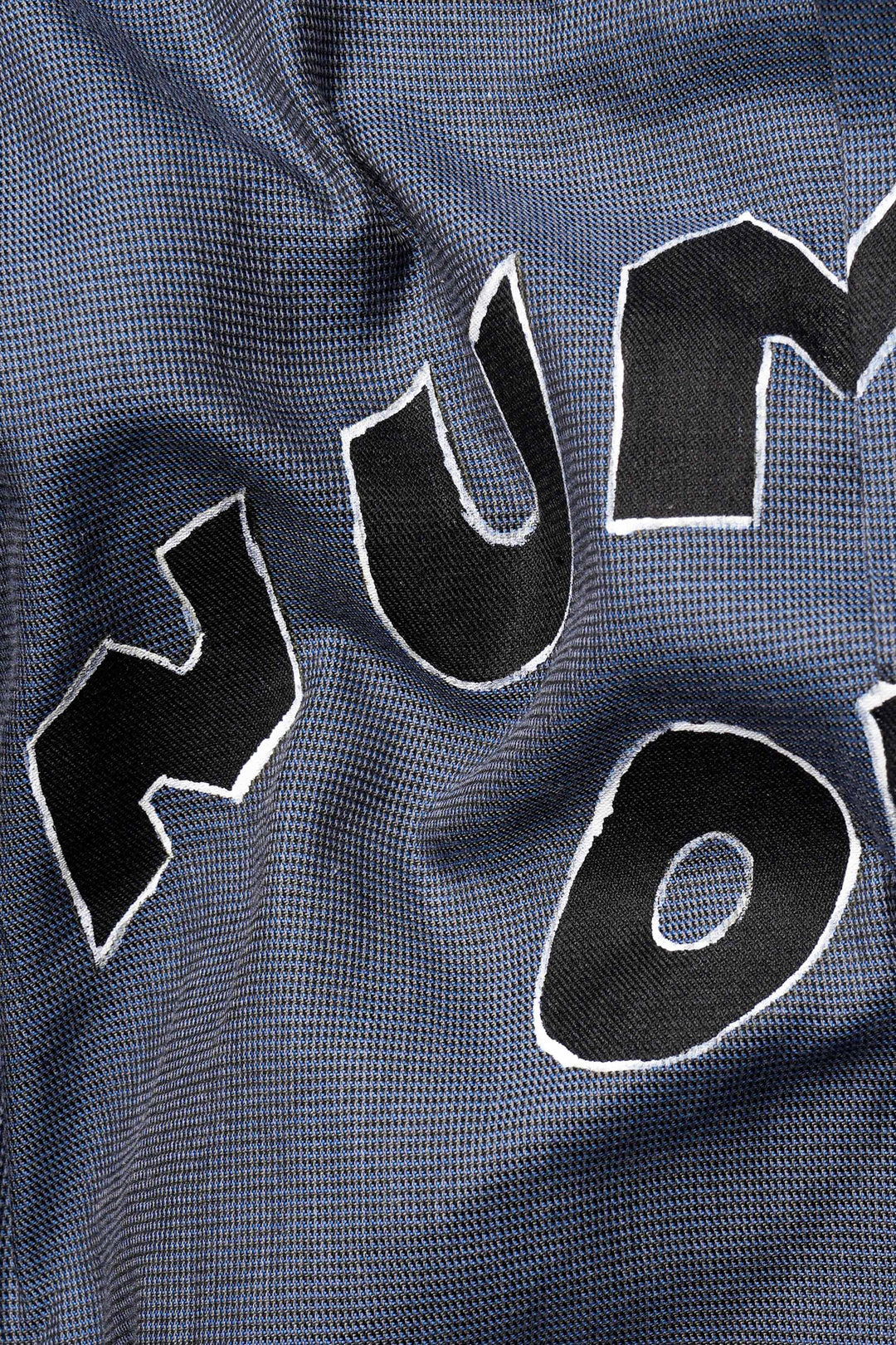 Fiord Blue and Black Funky Casual Textured Premium Cotton Shirt For Men