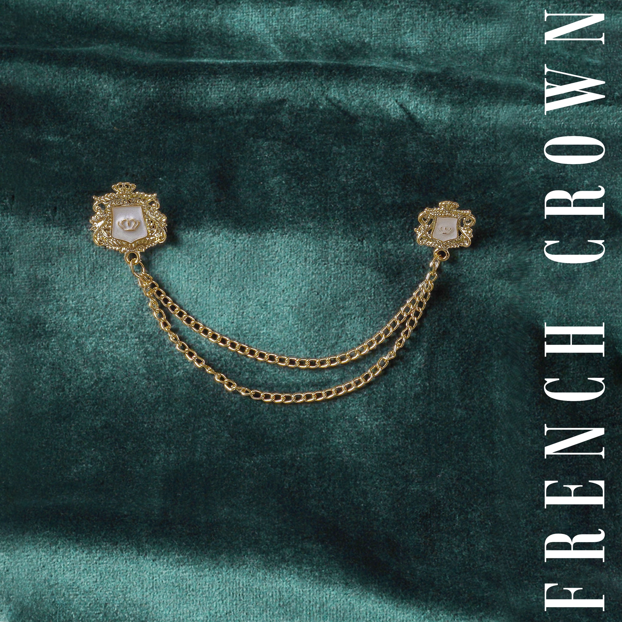 Royal Queen Designer Gold Tone Brooch