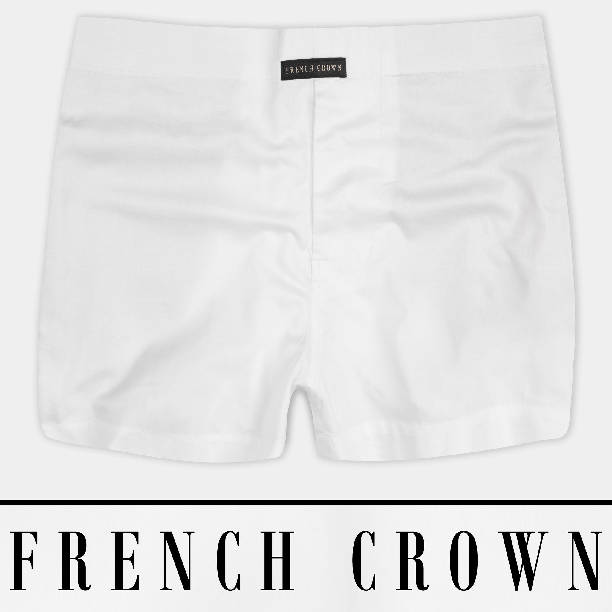 Bright White Plain-Solid Premium Cotton Boxers For Man