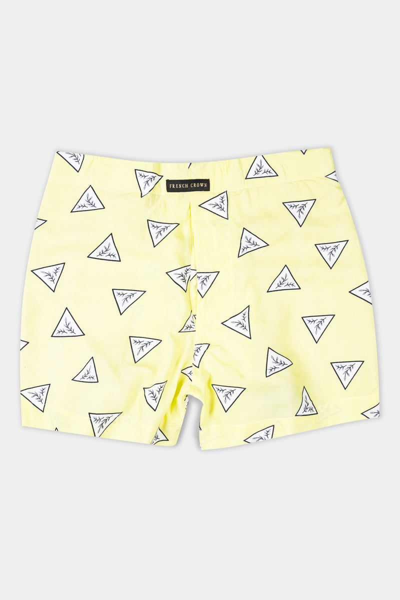 Astra Yellow Prints Premium Cotton Boxers For Man