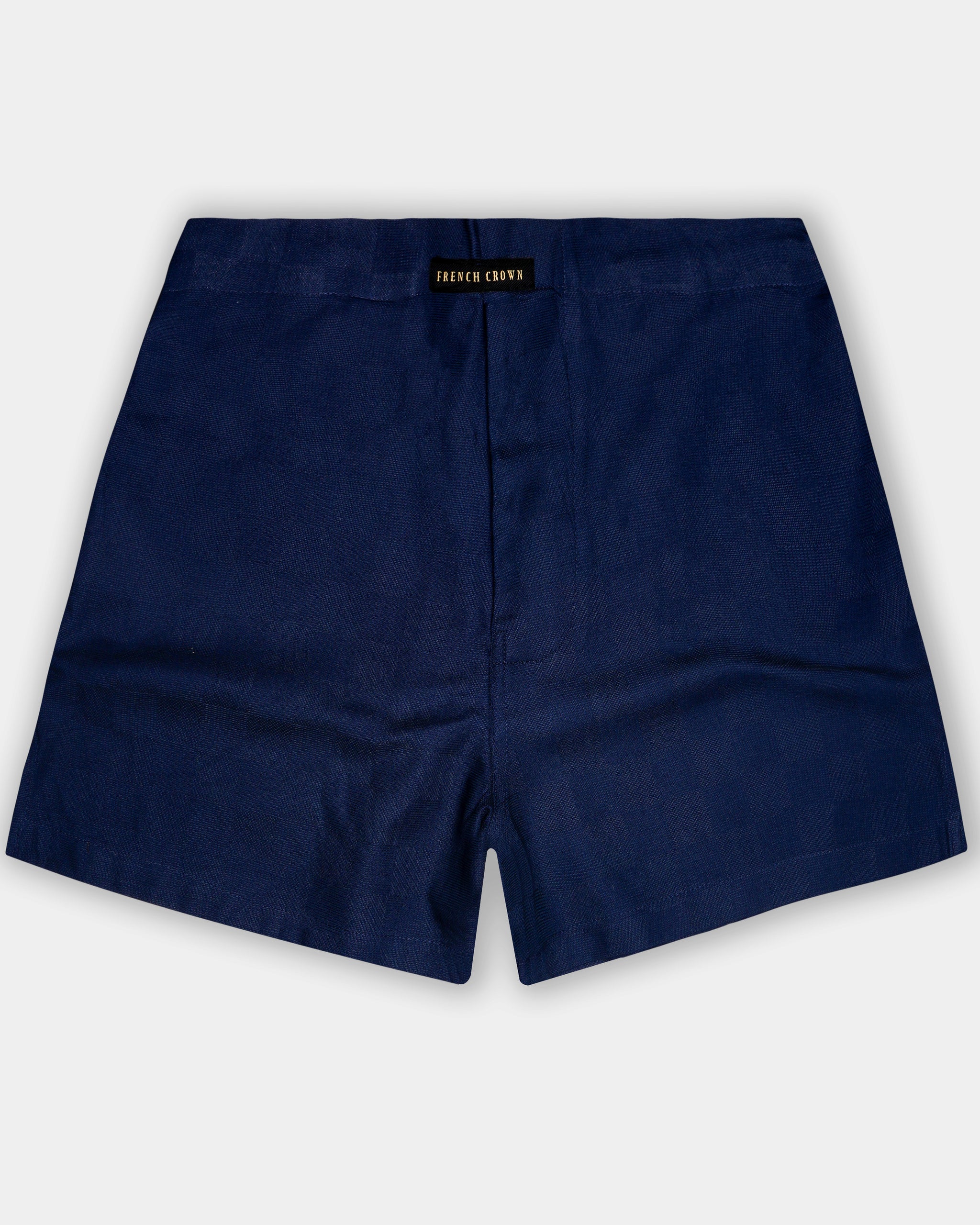 Deep Cove Blue Dobby Textured Premium Cotton Boxer For Man