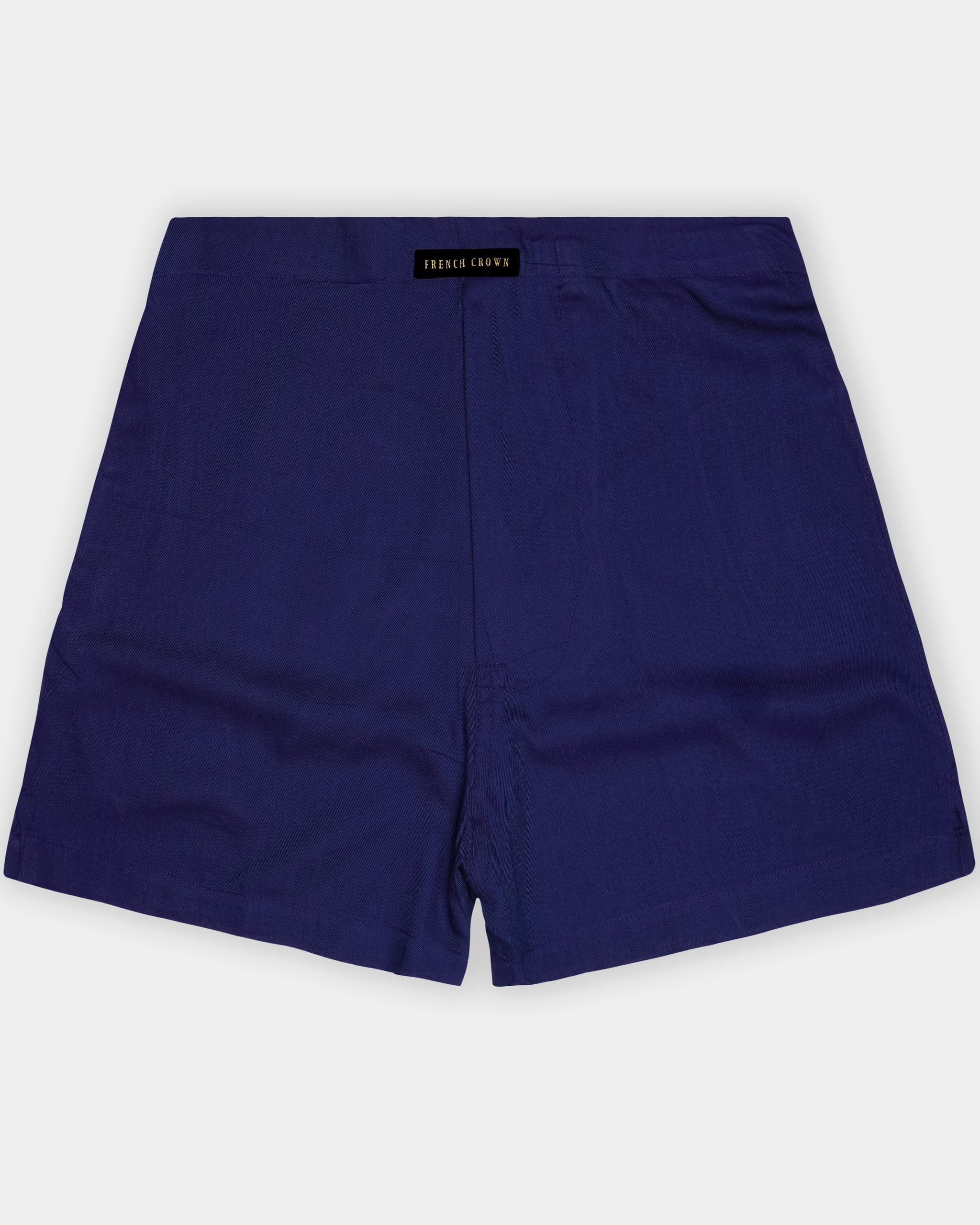Bunting Blue Plain Solid Cotton Boxer For Man