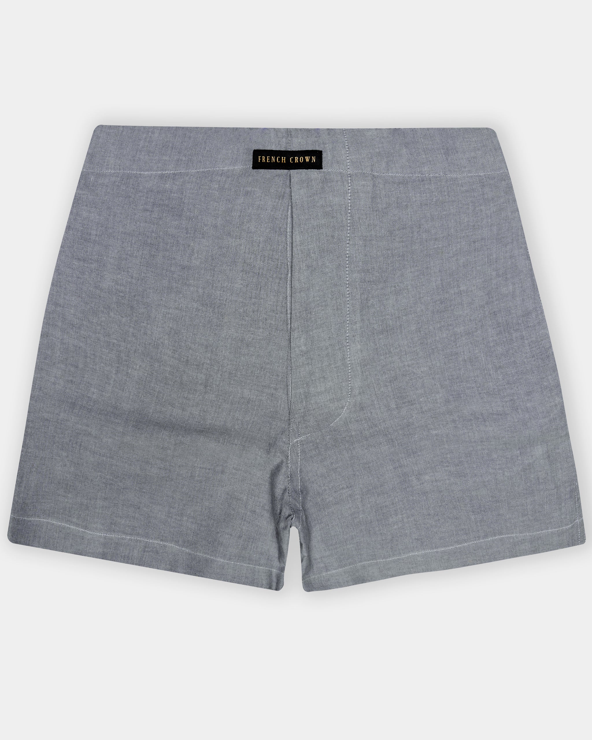 Boulder Gray Plain Solid Cotton Boxer For Man