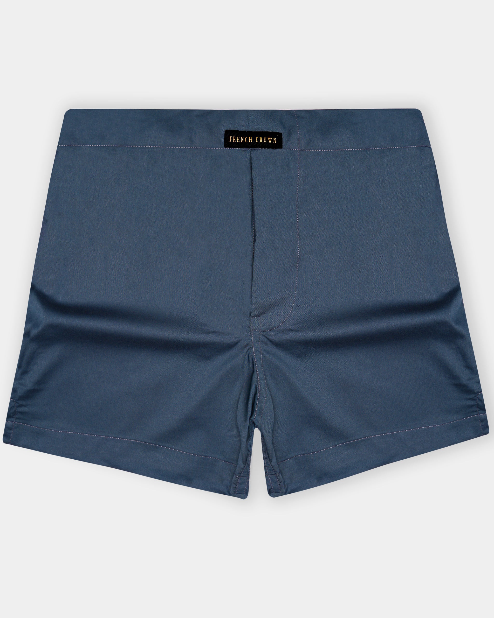 Gunmetal Blue Plain Solid Cotton Boxer For Man