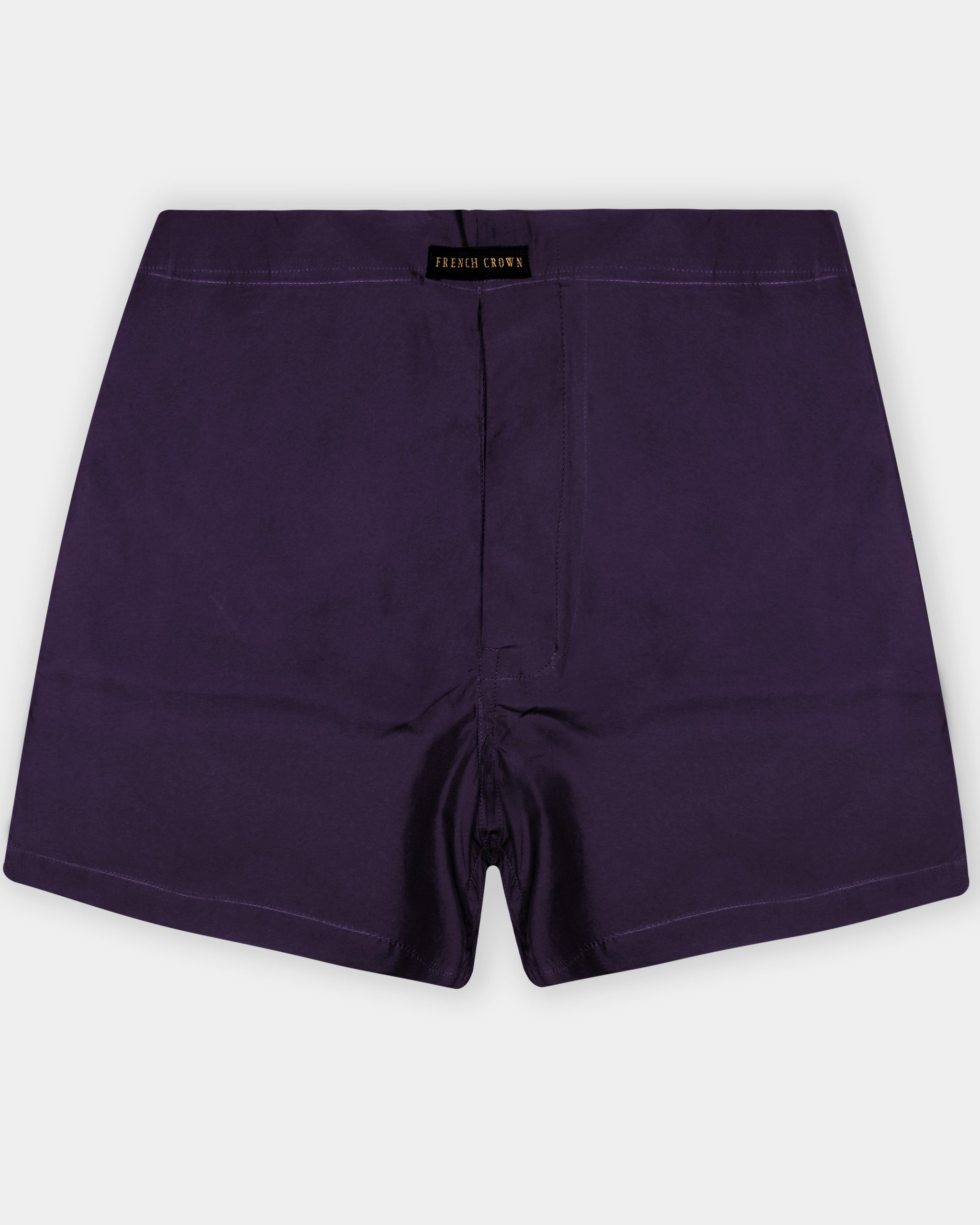 Mulberry-Blackcurrant Purple Plain Solid Cotton Boxer For Man
