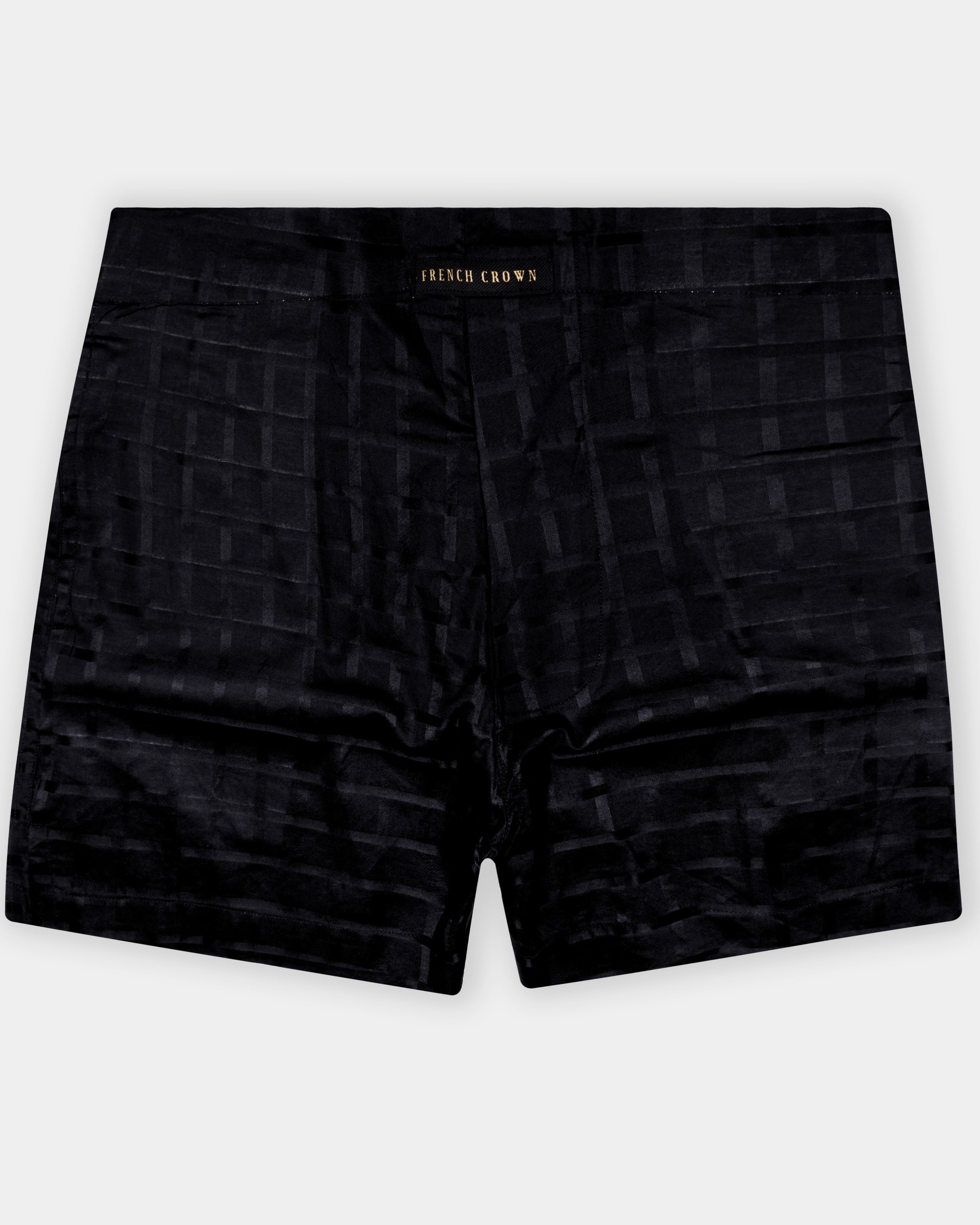 Shadow-Jade Black Checks Plaid Cotton Boxer For Man