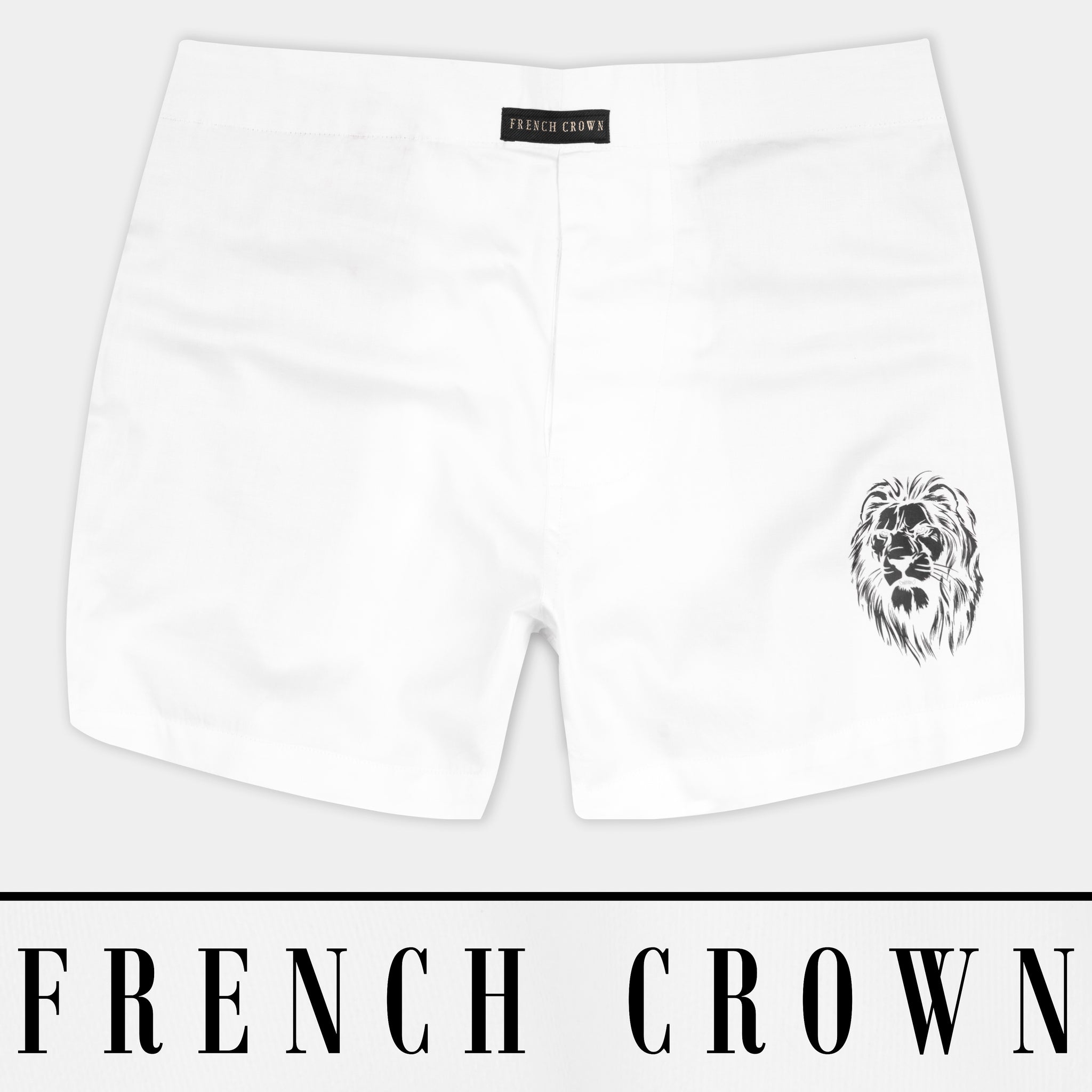 Bright White Plain-Solid Premium Cotton Boxers For Man