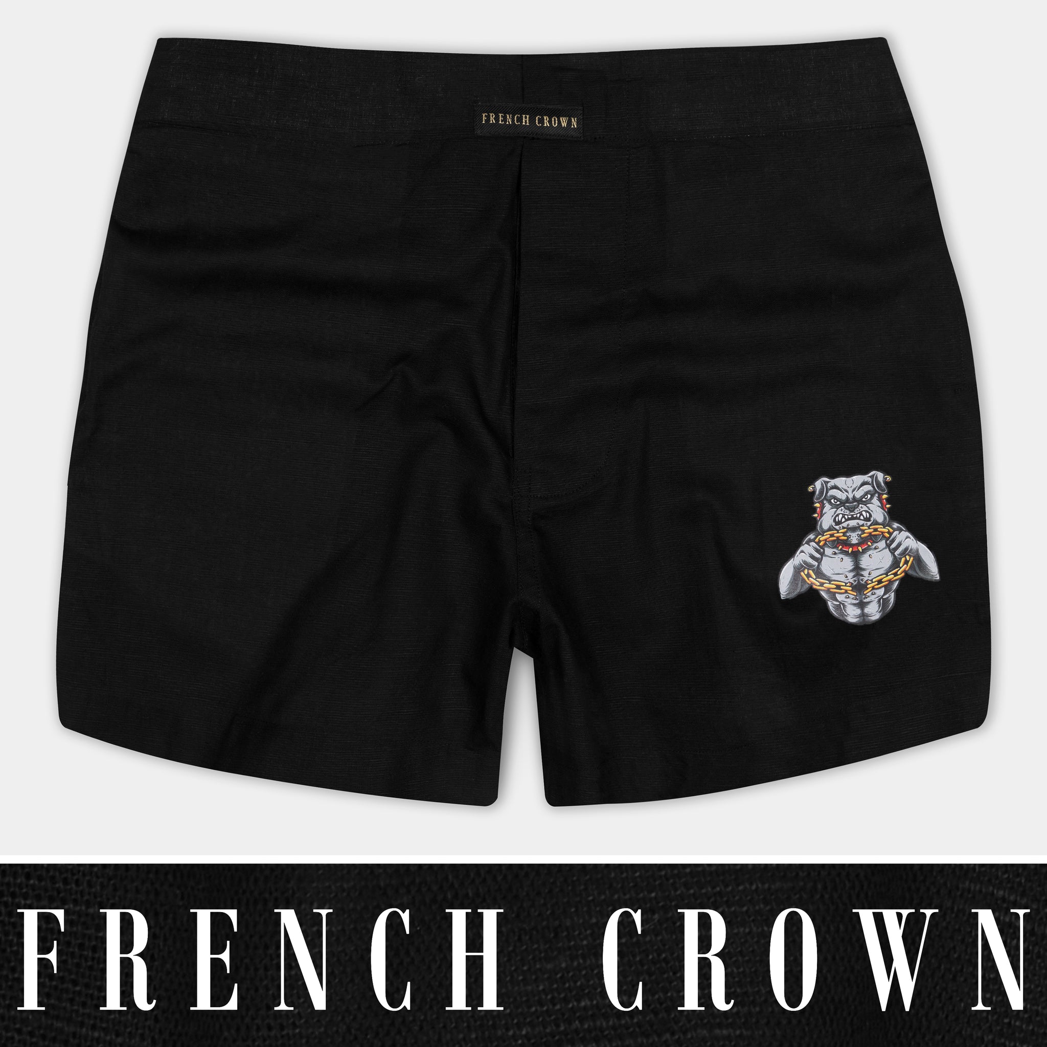 Jade Black Plain-Solid Premium Linen Boxers For Man