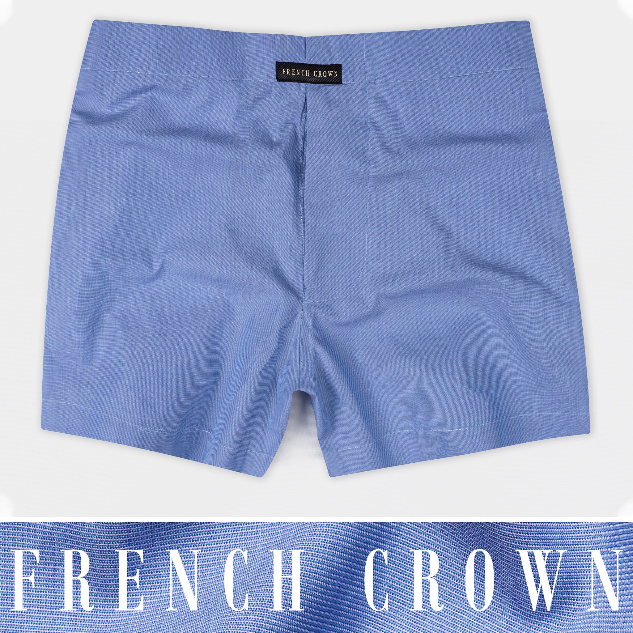 Twilight Blue Two Tone Textured Premium Cotton Boxers For Man