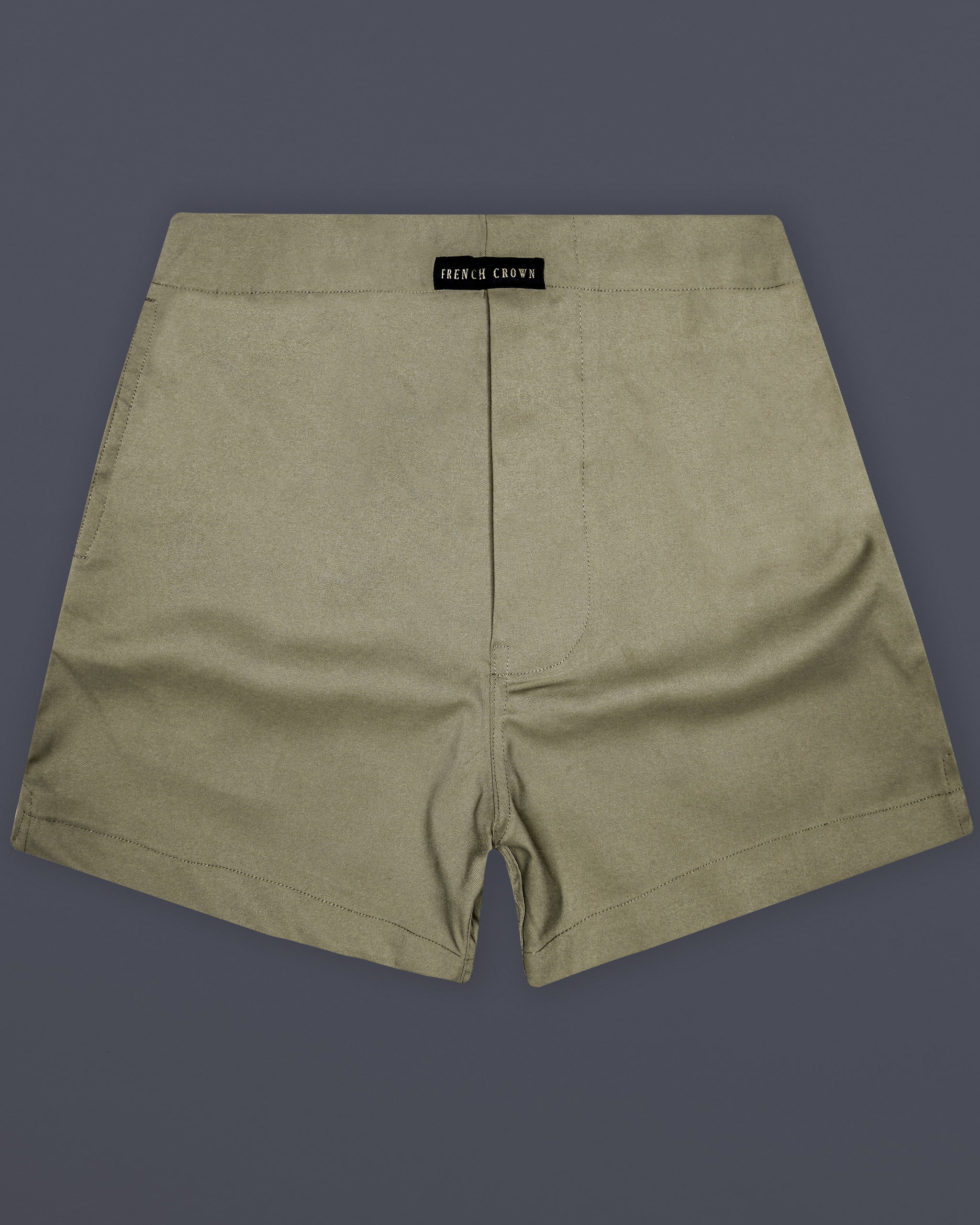 Olive Haze Plain Solid Cotton Boxer For Man