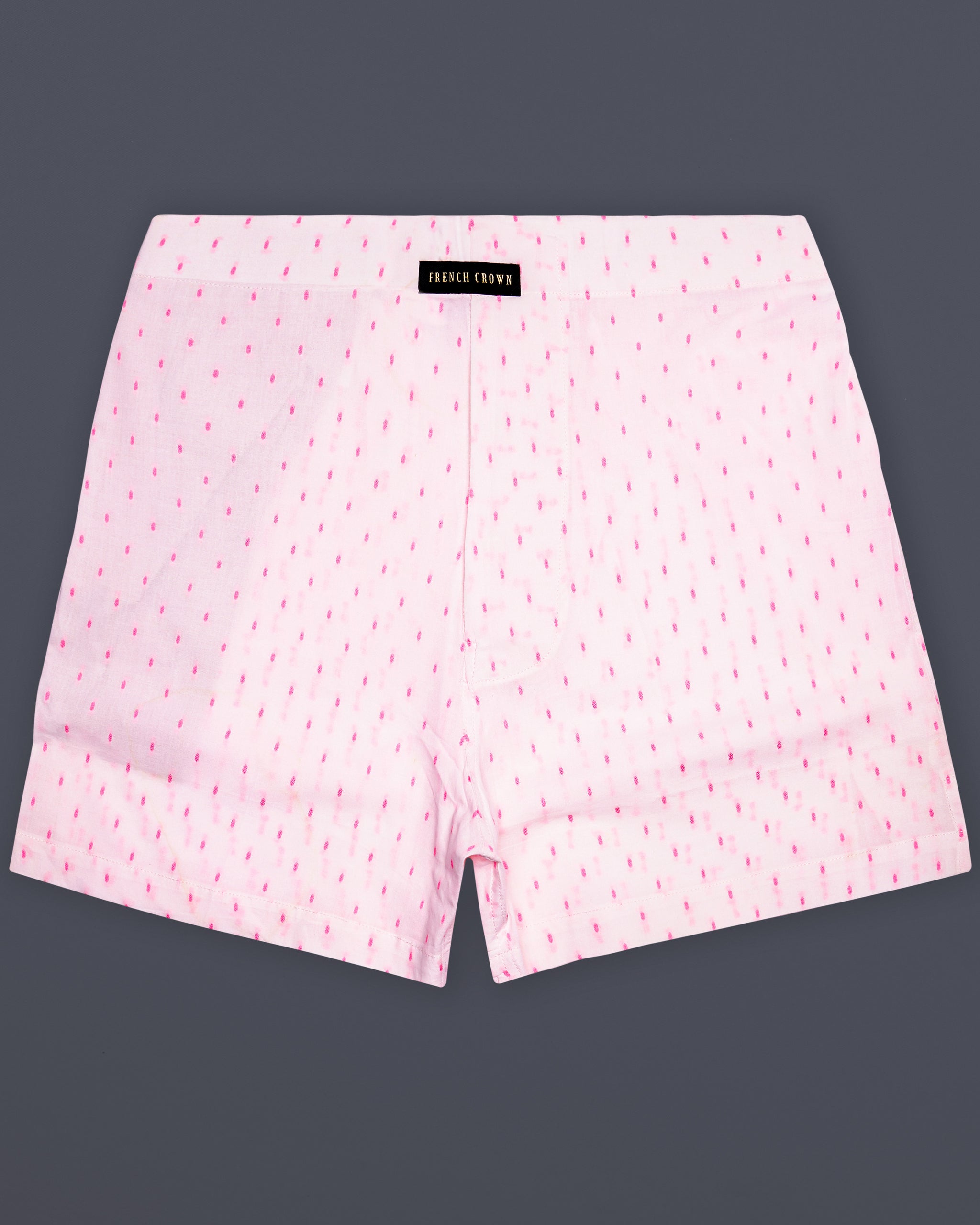 Amour Pink Printed Cotton Boxer For Man