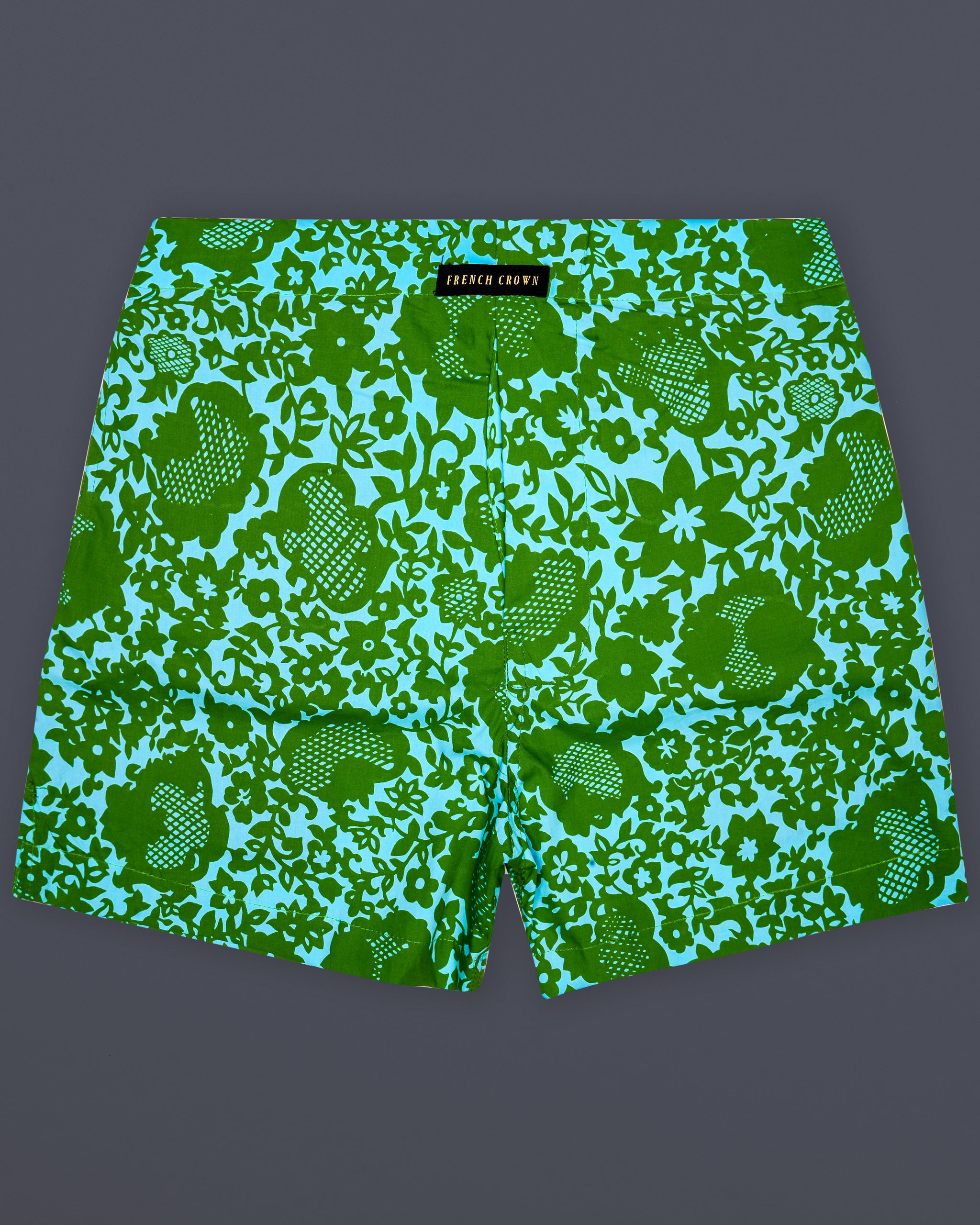Bilbao Green Printed Cotton Boxer For Man