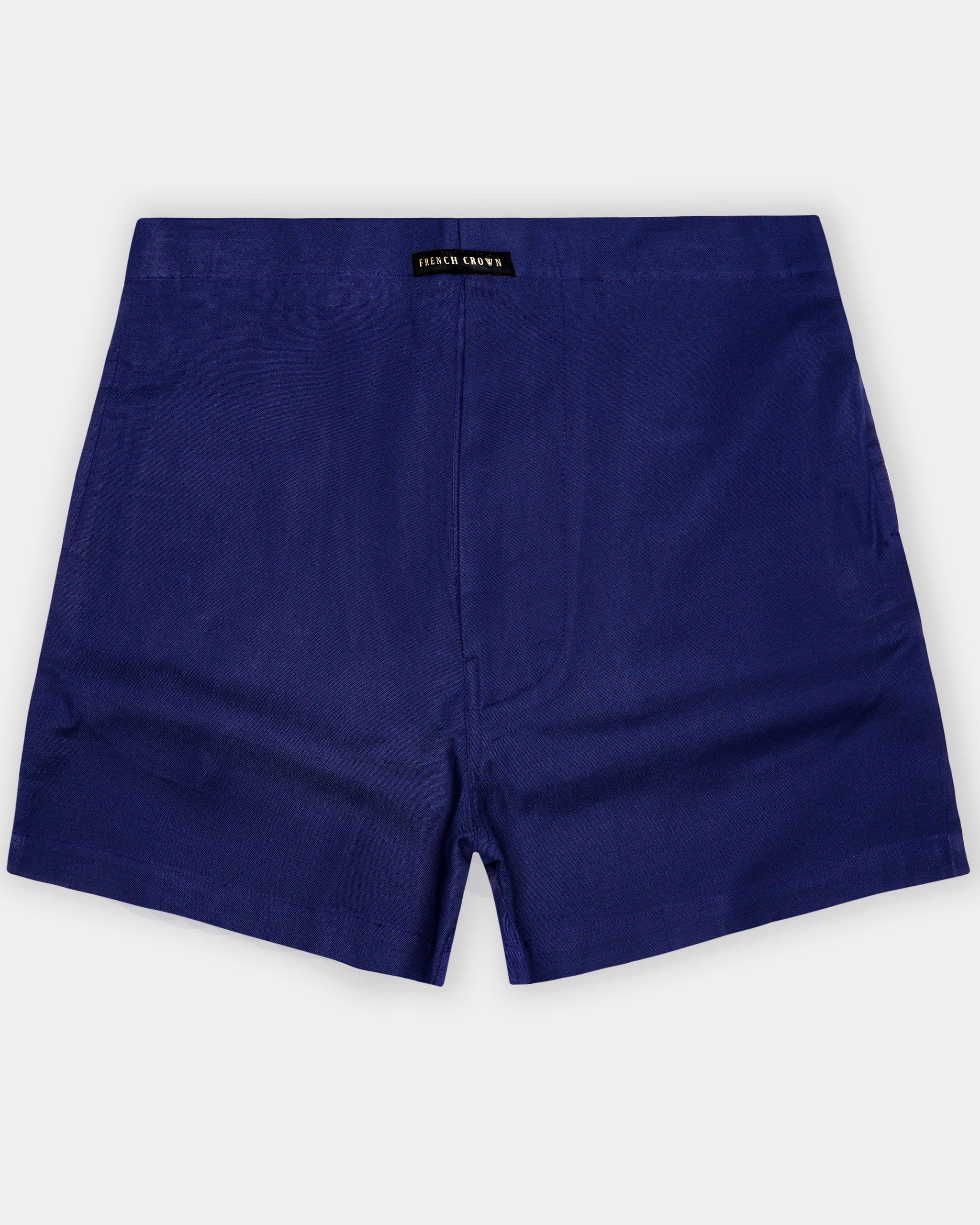 Bunting Blue Plain Solid Cotton Boxer For Man