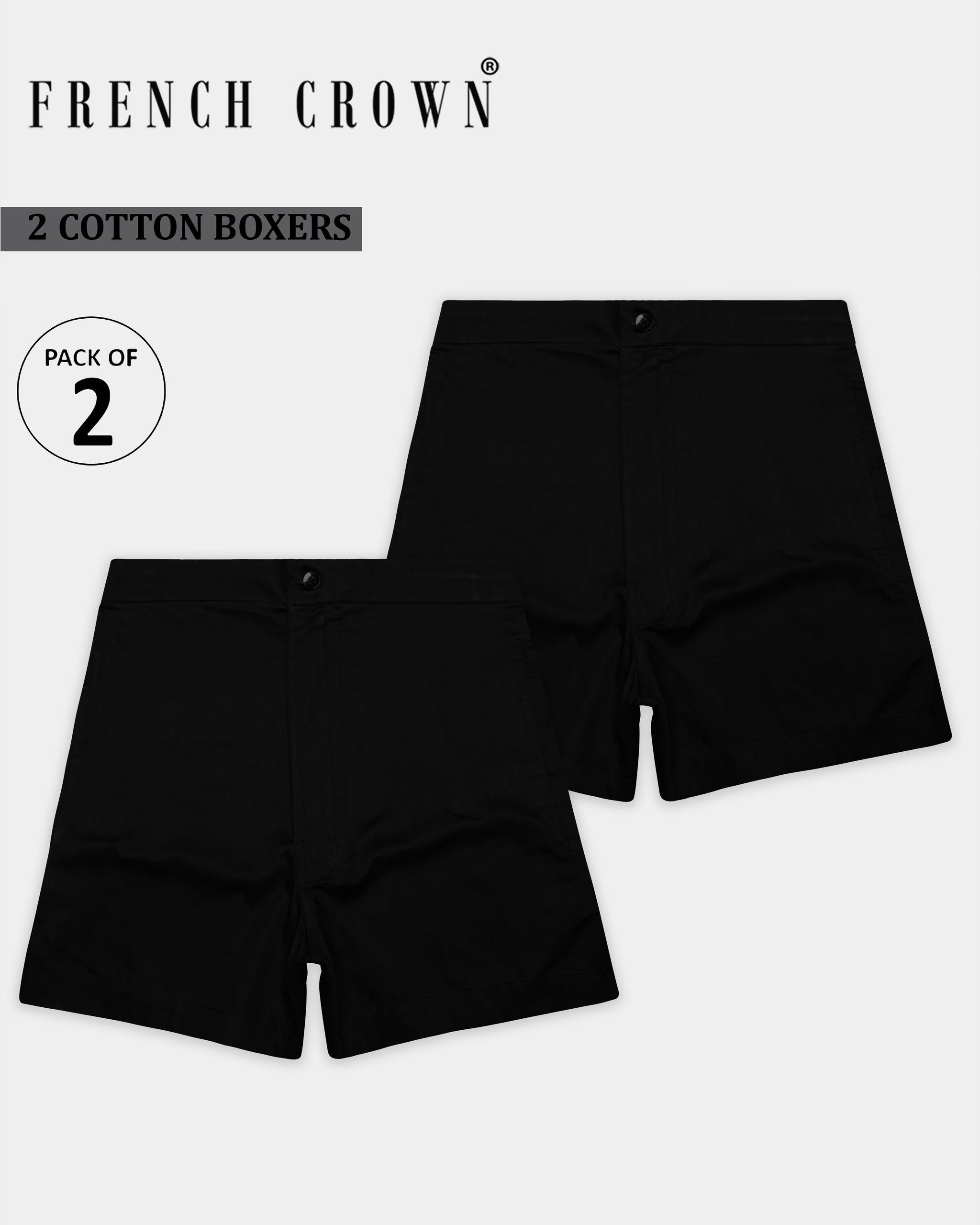 Noirlyn-Two Jade Black Subtle Sheen Super Soft Premium Cotton Boxers ...