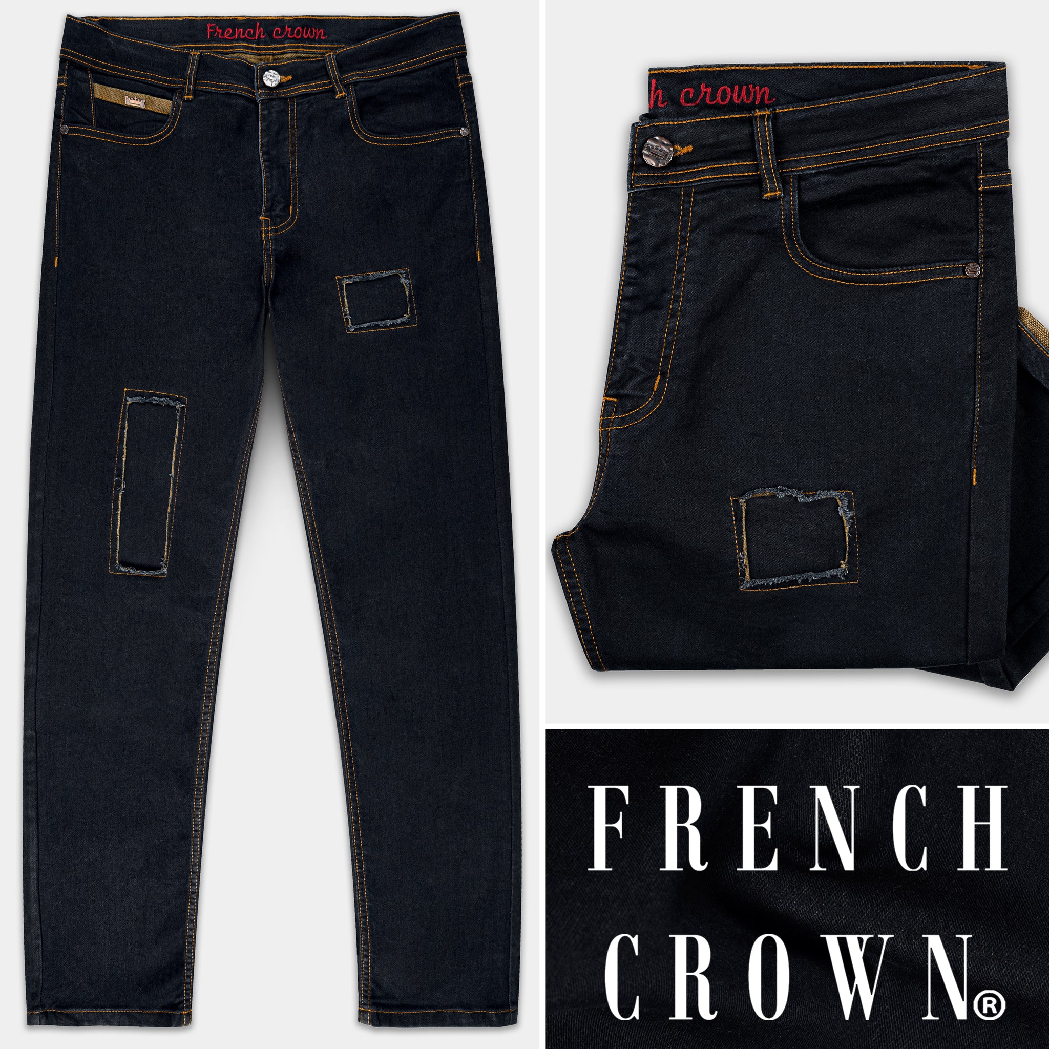 Jade Black Stone Slim Fit Mid-Rise Clean Look Denim Jeans
