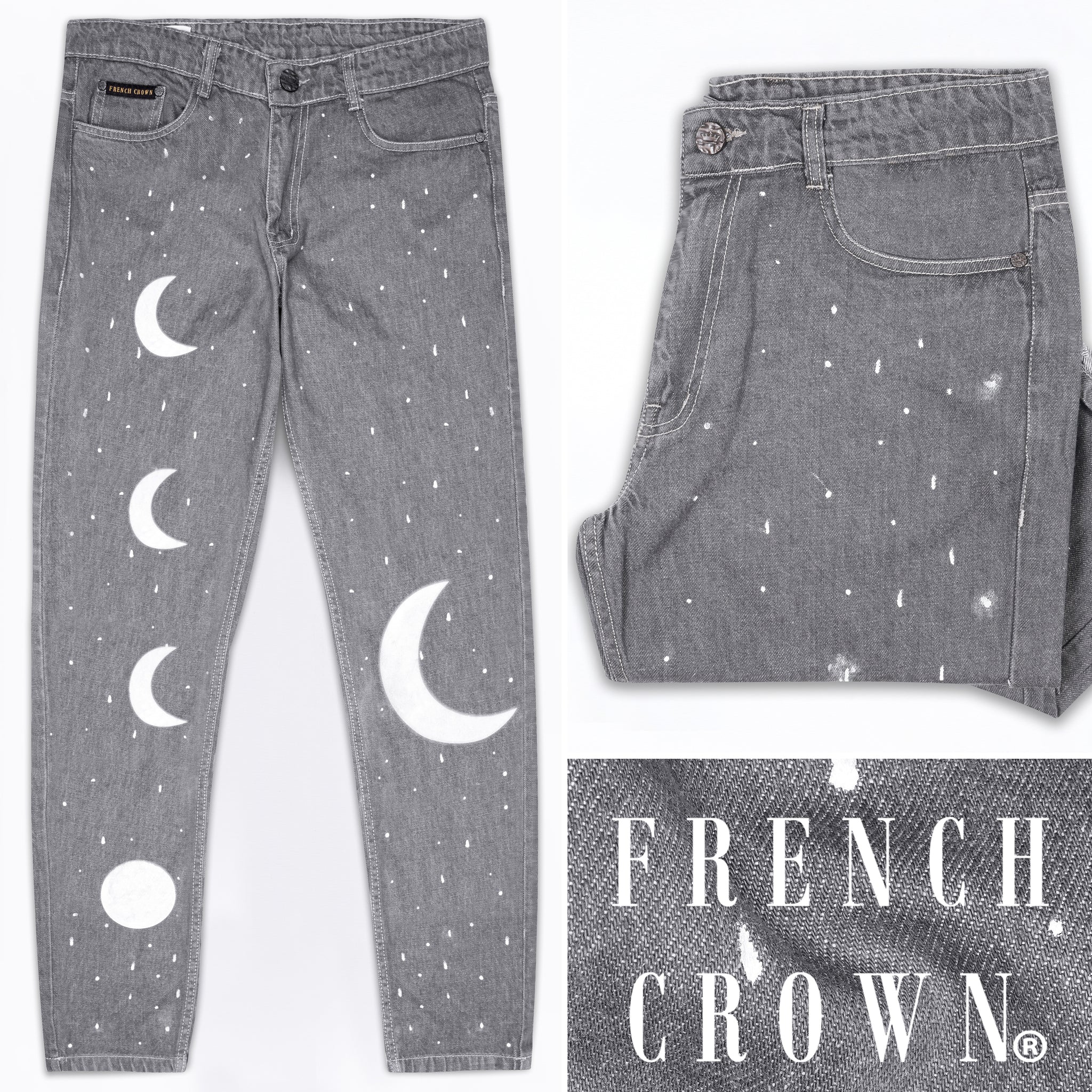 Monsoon Grey Slim Fit Mid-Rise Clean Look Denim Jeans