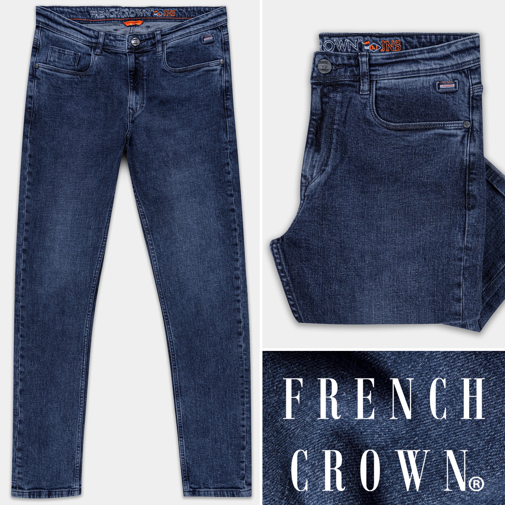 Tealish Blue Stone Wash Mid-Rise Clean Look Denim Jeans