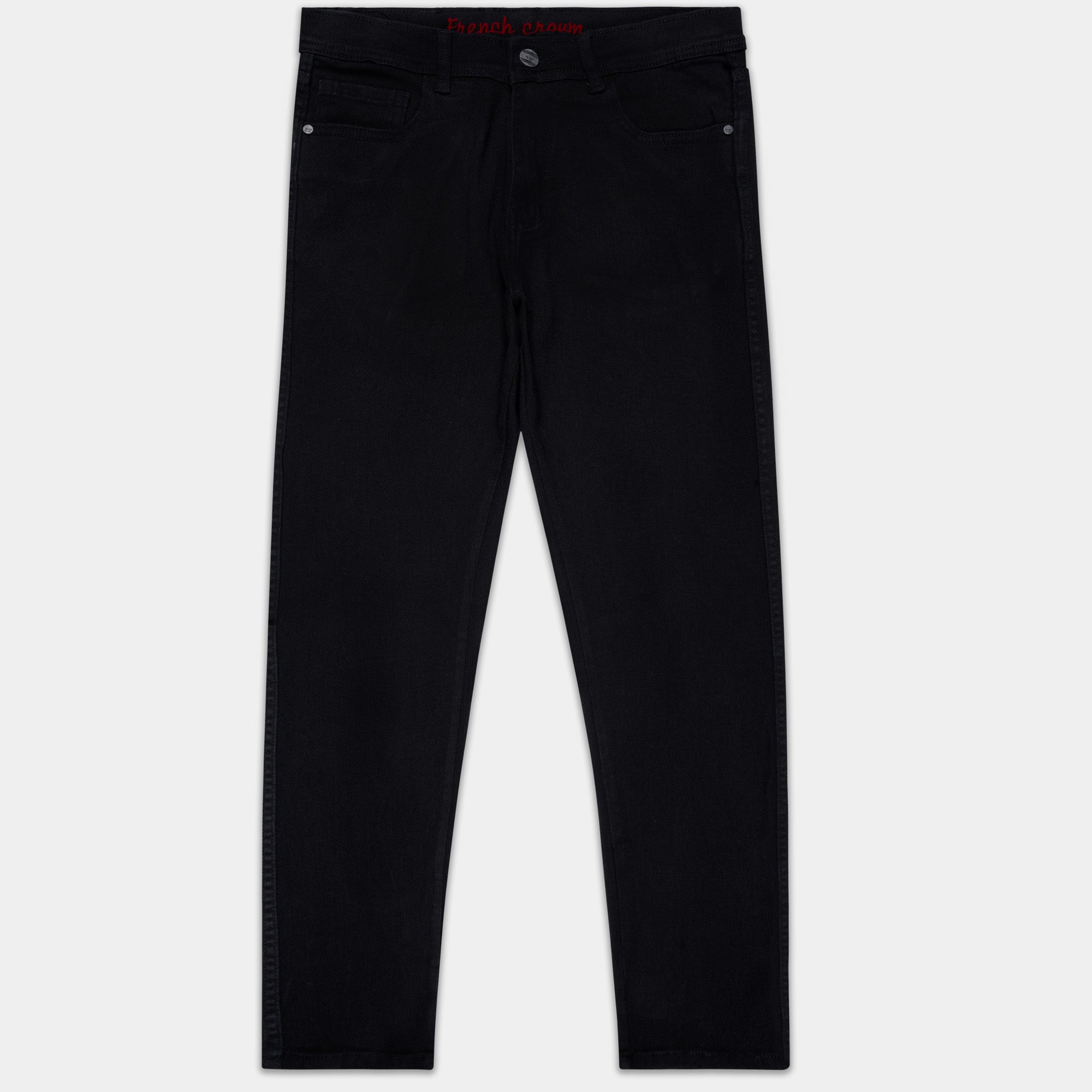 Noctis-Sable Black Regular Fit Mid-Rise Clean Look Denim Jeans
