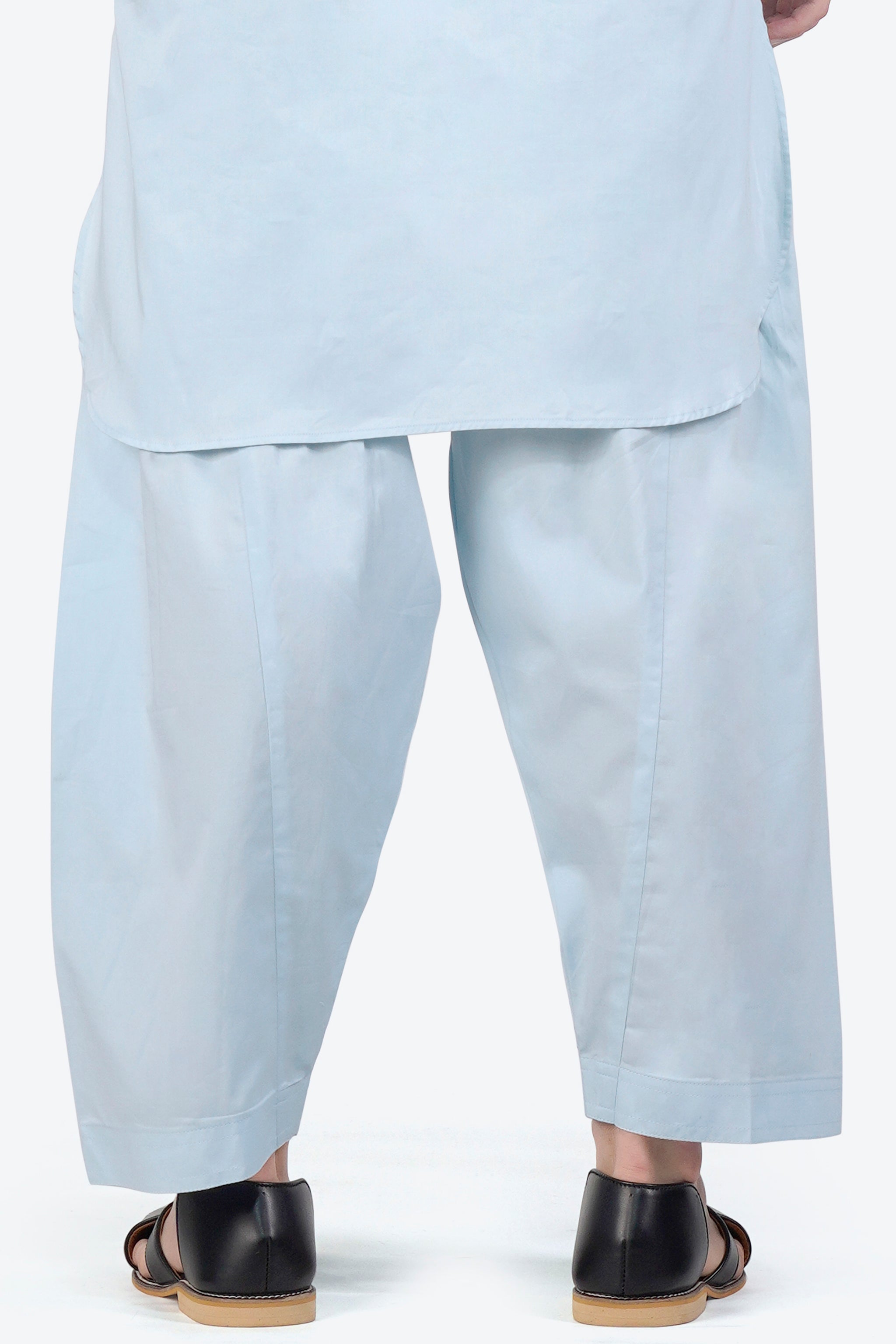 Botticelli Blue Plain-Solid Premium Cotton Designer Dhoti For Men