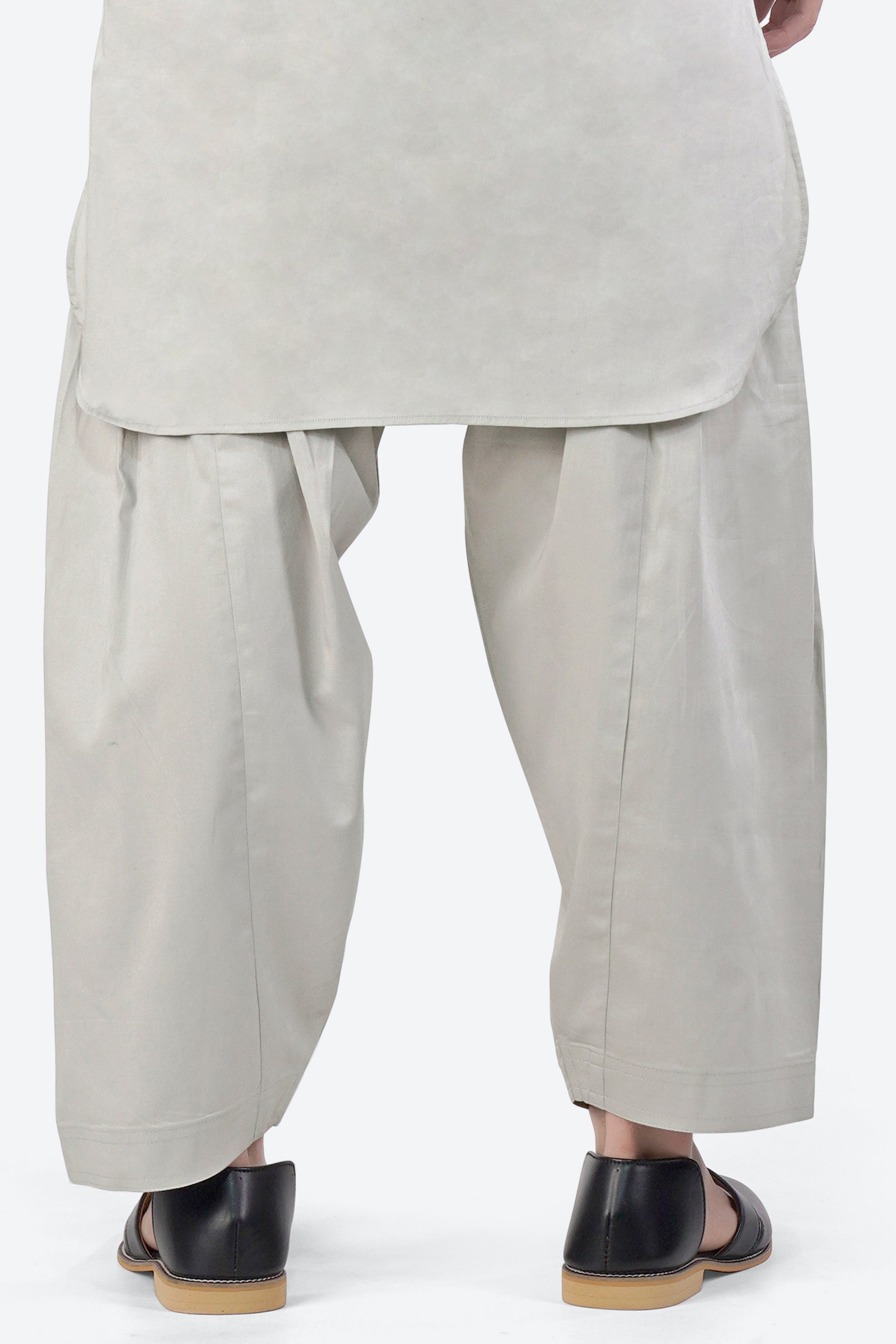 Celeste Gray Plain-Solid Premium Cotton Designer Dhoti For Men