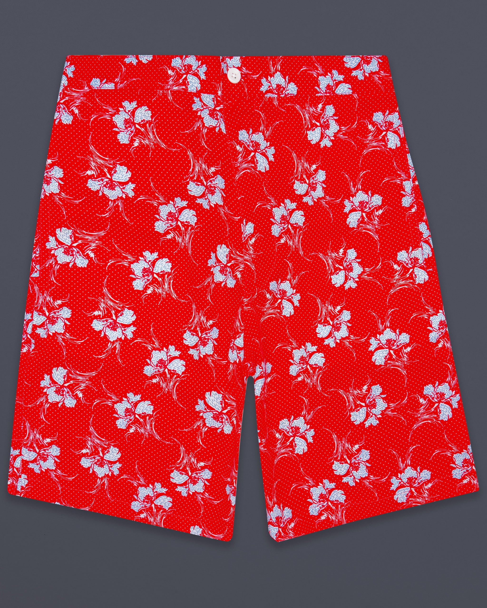 Scarzen-Ferrari Red Prints Premium Cotton Shorts For Men