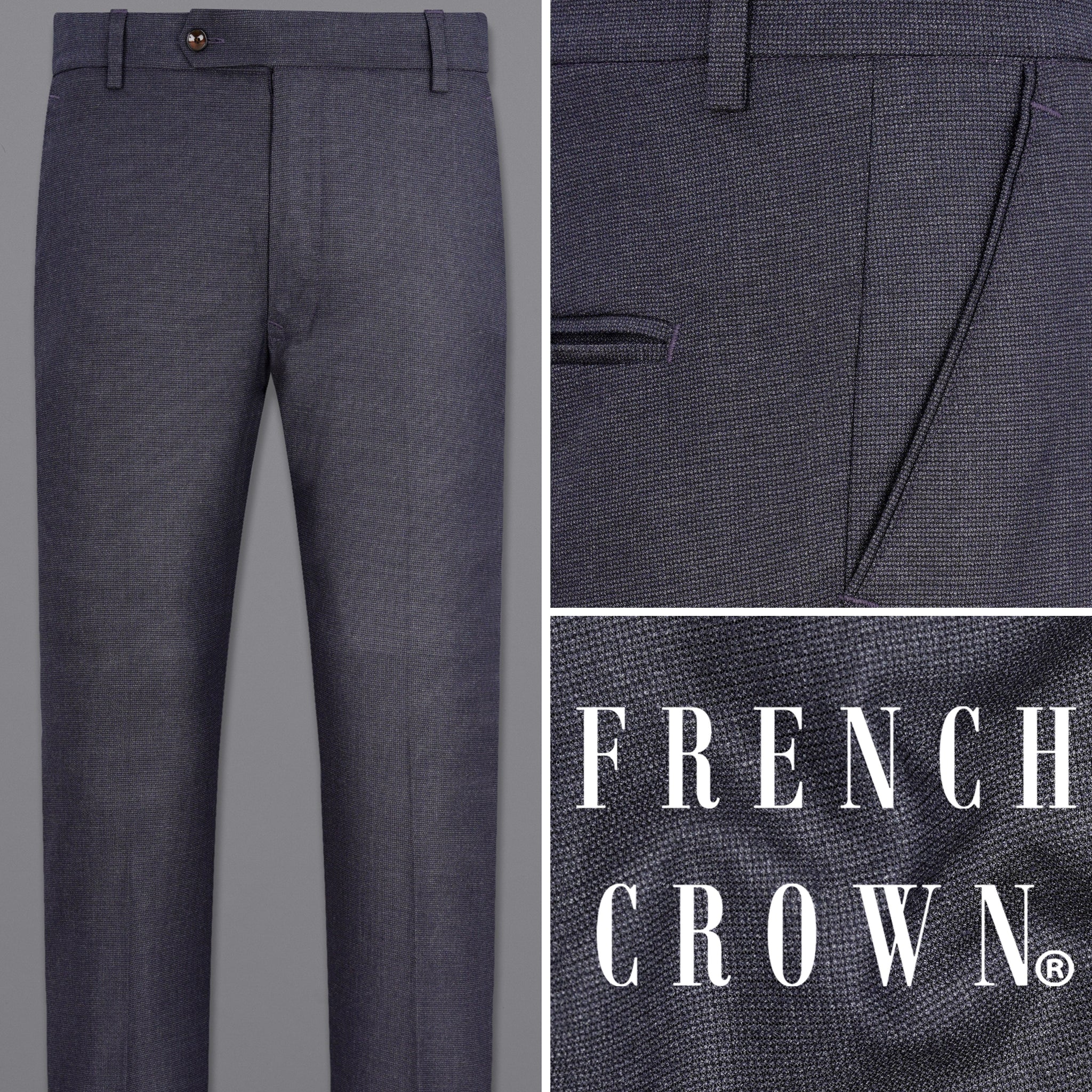 Scarpa Flow Gray Textured Regular Fit Terry Rayon Pant For Men