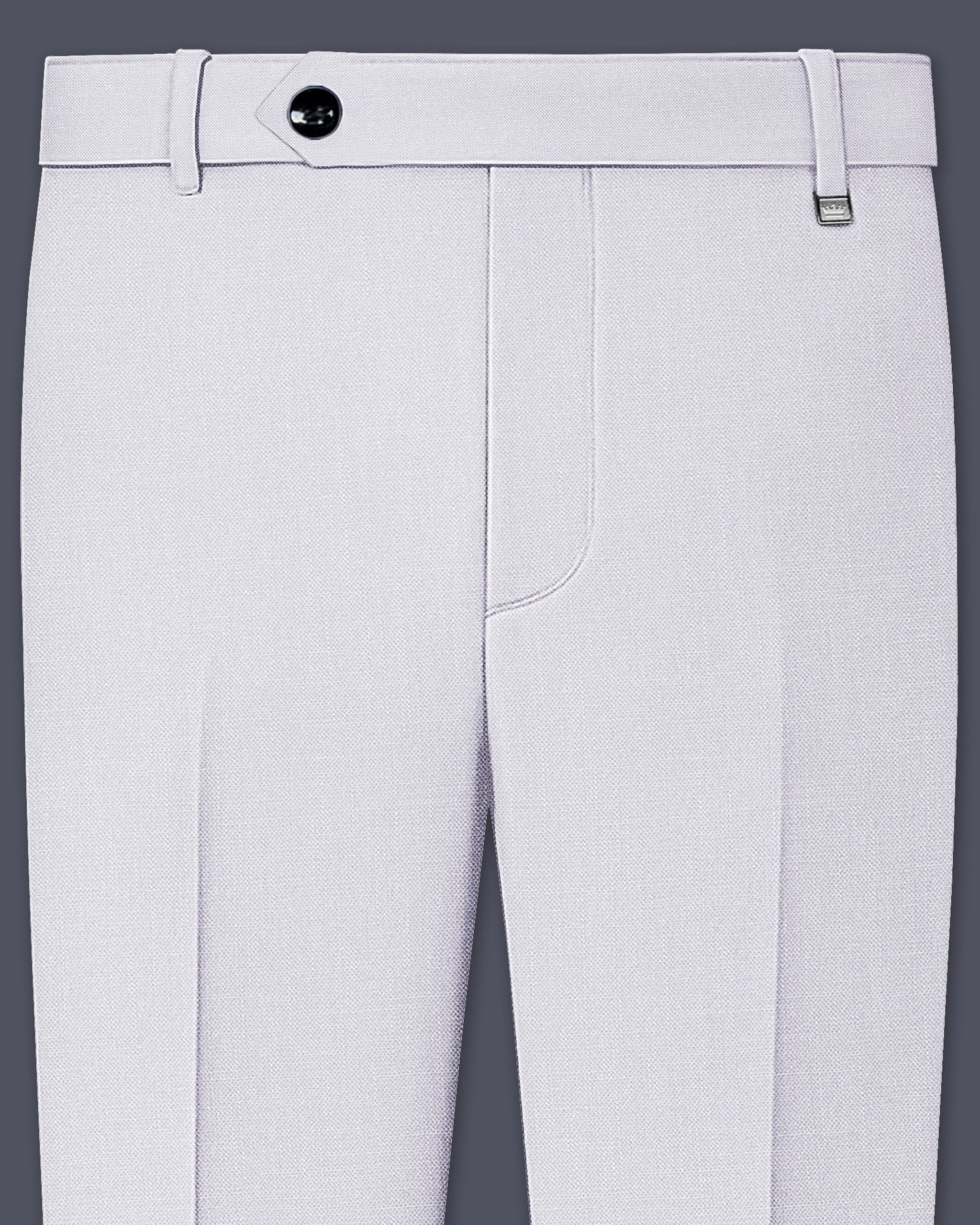 Aristo-Alto Gray Solid Premium Linen Pant For Men.