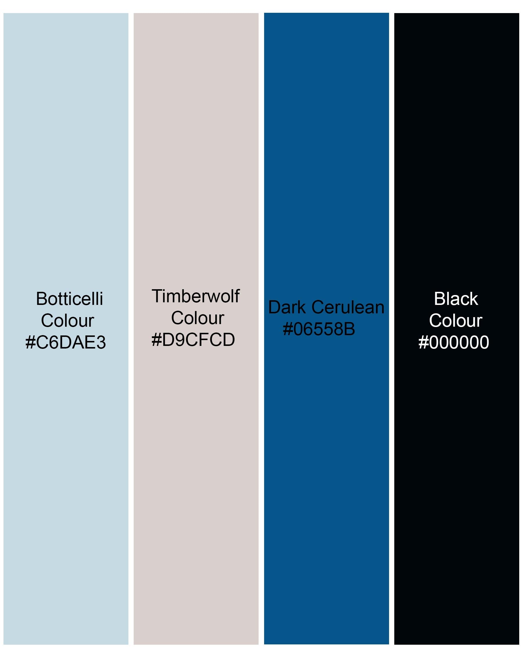 Botticelli Blue With Multi Colored Casual Checks-Plaid/Plain-Solid ...