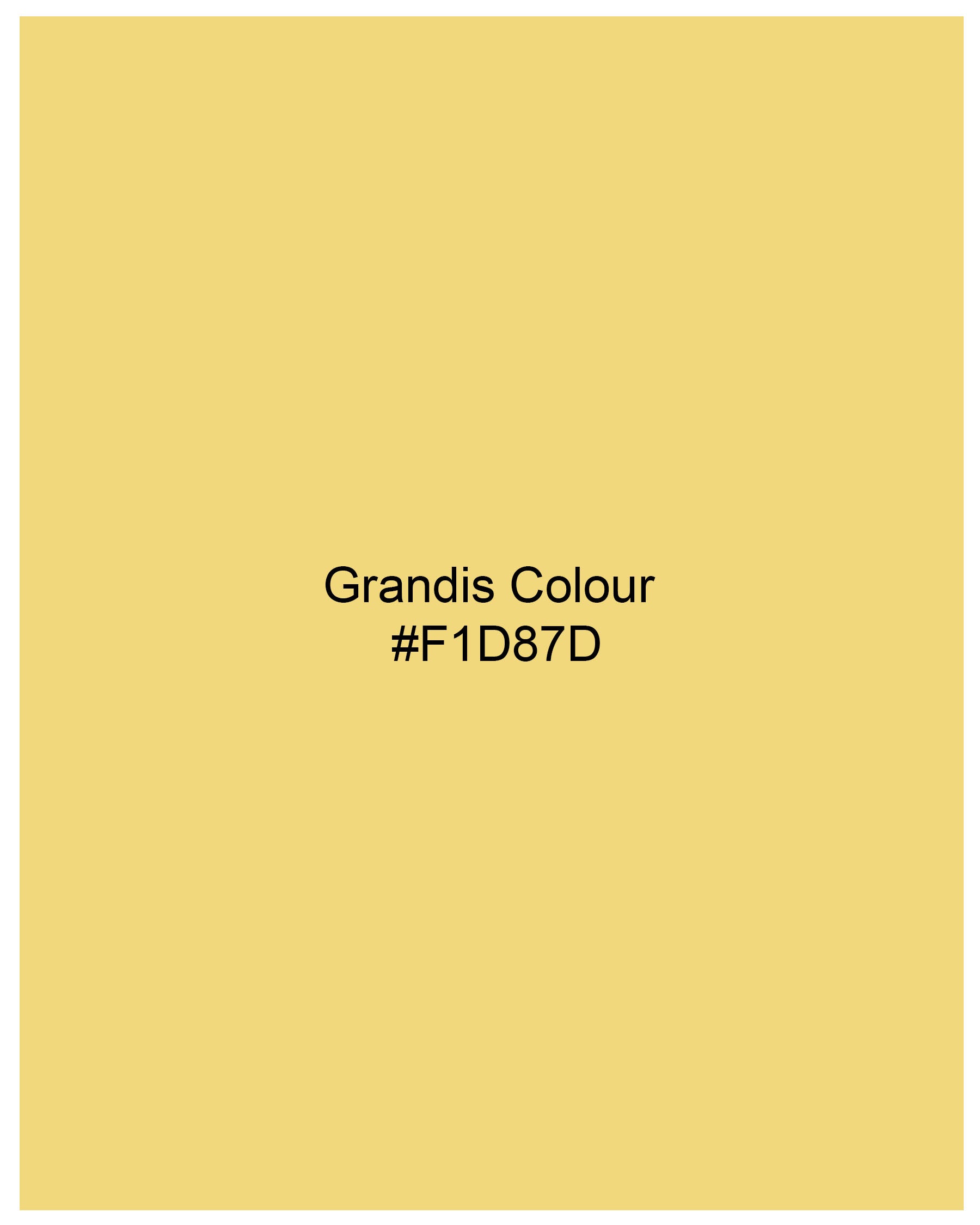 Grandis Yellow Casual Plain-Solid Premium Linen Shirt For Men