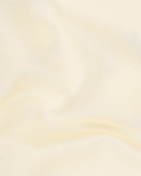 Wheatfield Beige Formal Textured Premium Linen Shirt For Men