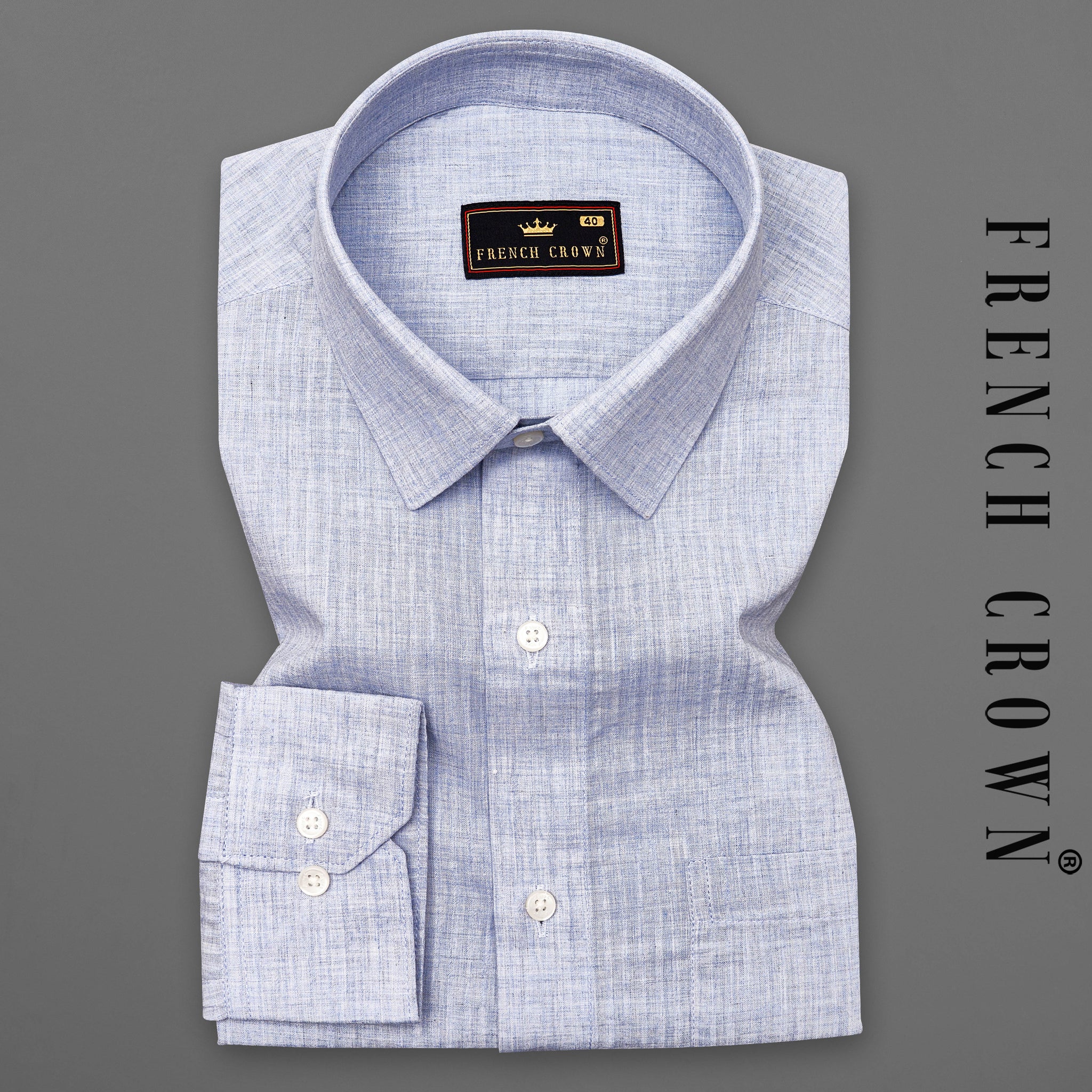 Metallic Gray Formal/Casual Textured Premium Cotton Shirt For Men