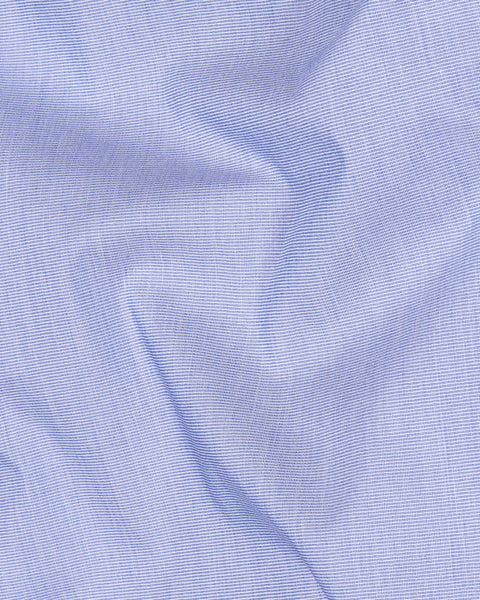 Periwinkle Blue Casual/Formal Textured Premium Cotton Shirt For Men ...