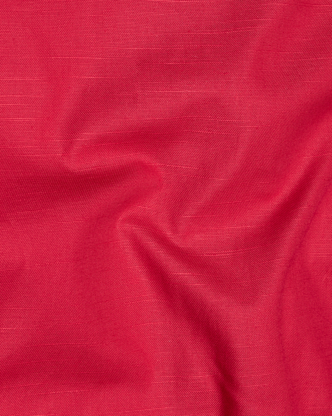 Cardinal Red Casual Textured Premium Linen Shirt For Men