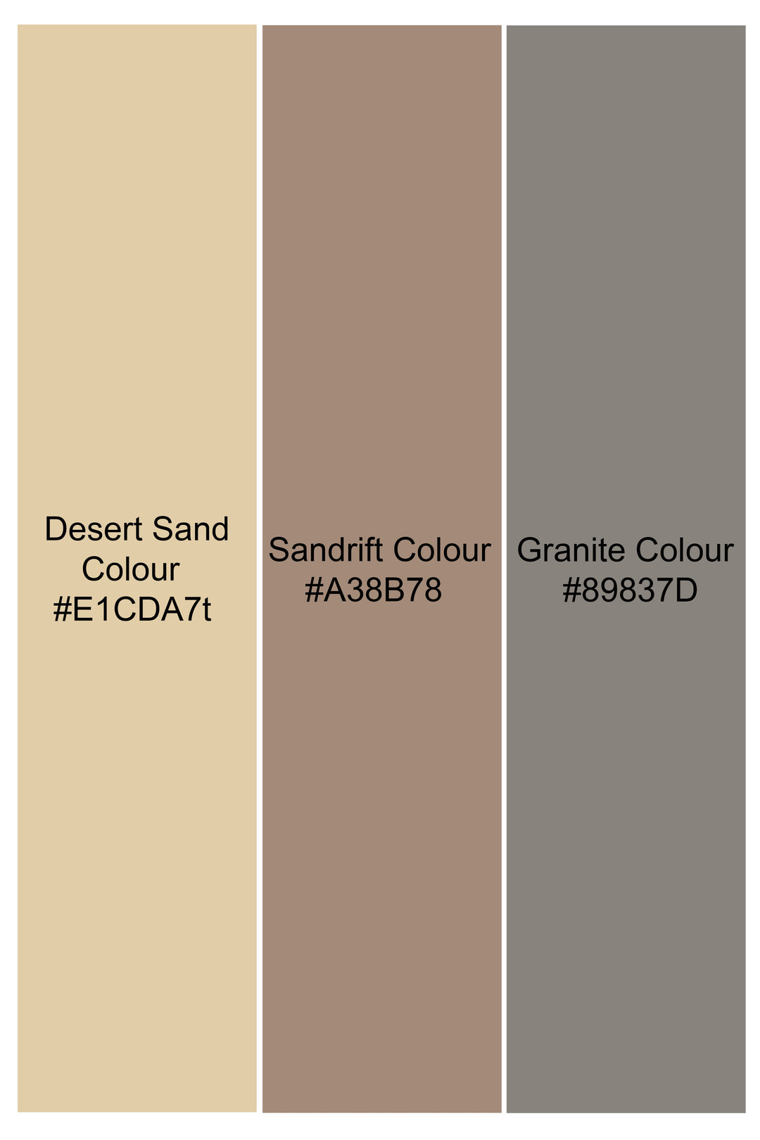 Desert Sand Beige and Sandrift Brown Stripes Premium Cotton Single ...