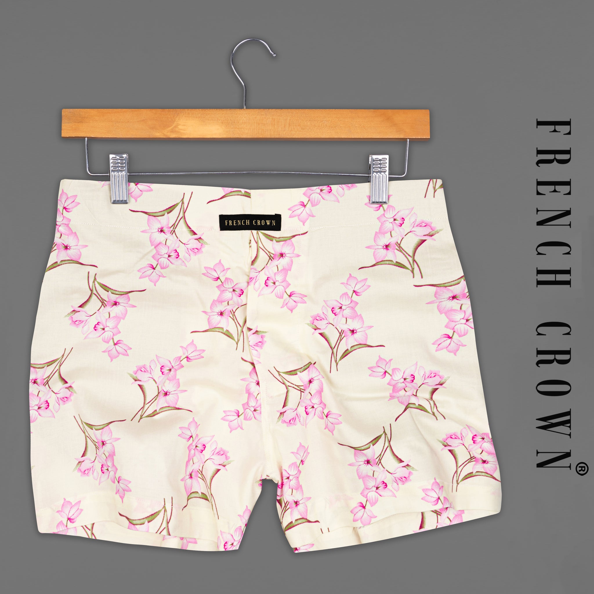 Merino Cream Floral Prints Premium Cotton Boxers For Man