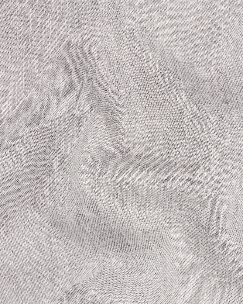 Pale Slate Gray Slim Fit Mid-Rise Clean Look Stretchable Denim Jeans