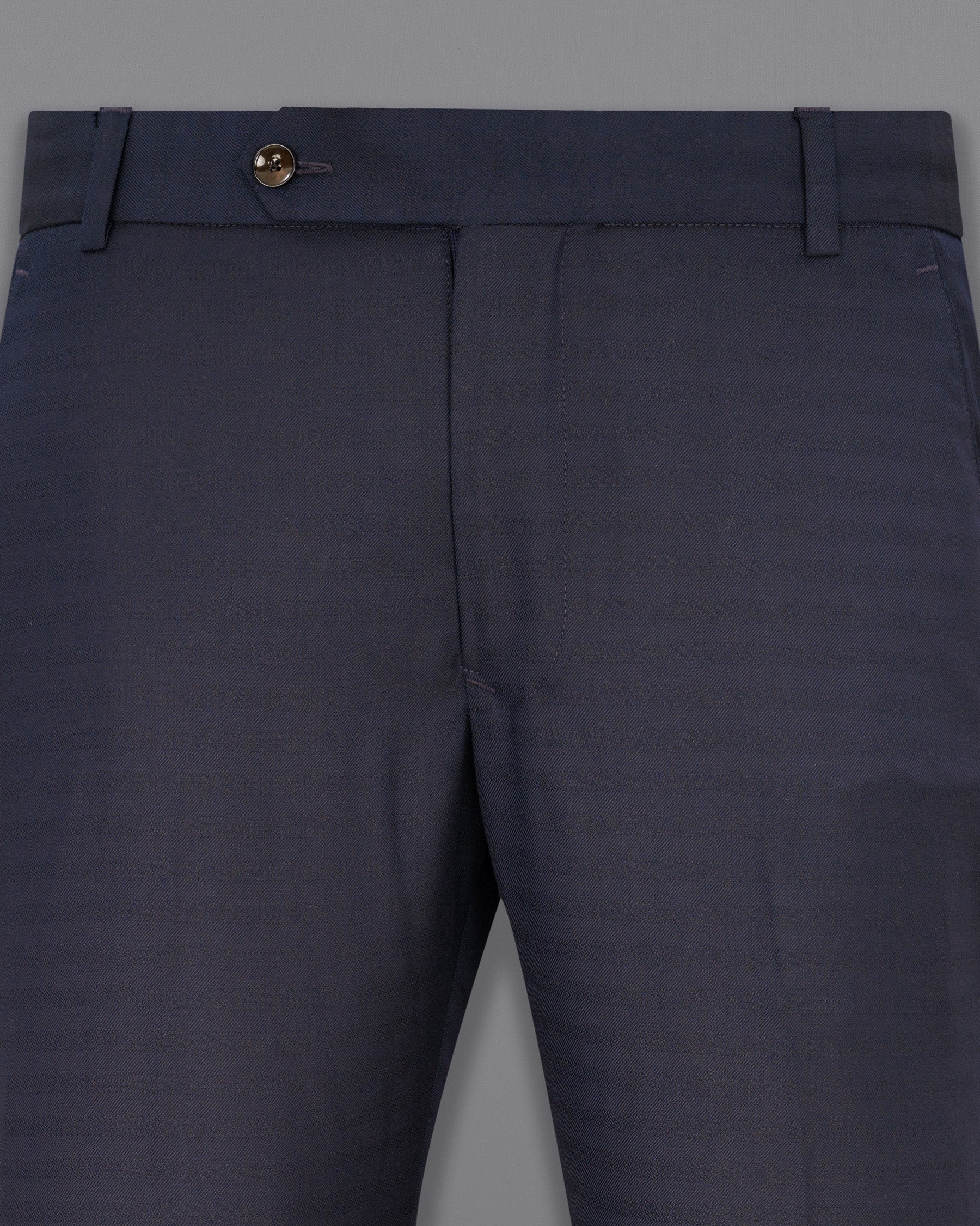 Tuna Blue Stripes Double Breasted Premium Terry-Rayon Suits For Men