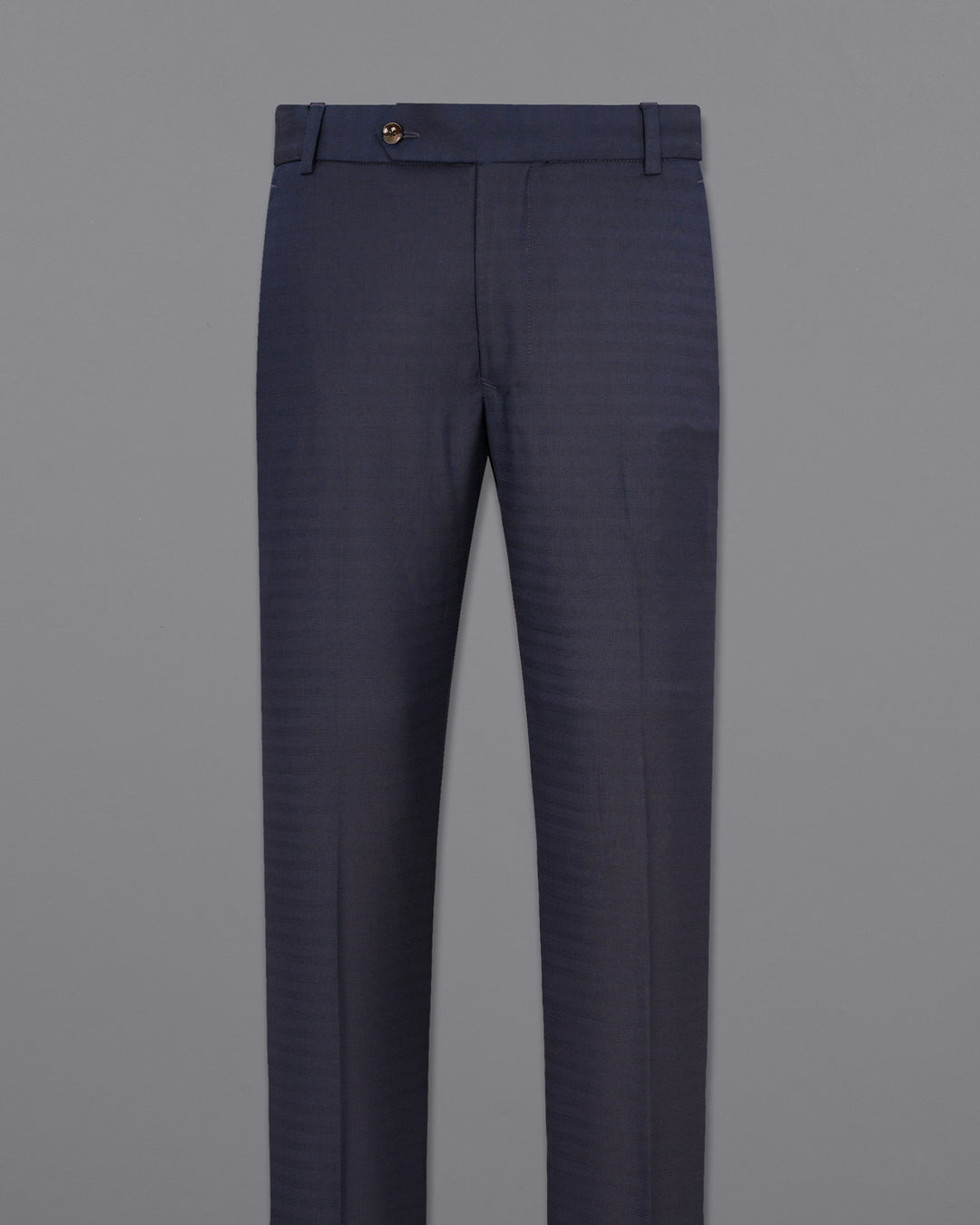 Tuna Blue Stripes Double Breasted Premium Terry-Rayon Suits For Men
