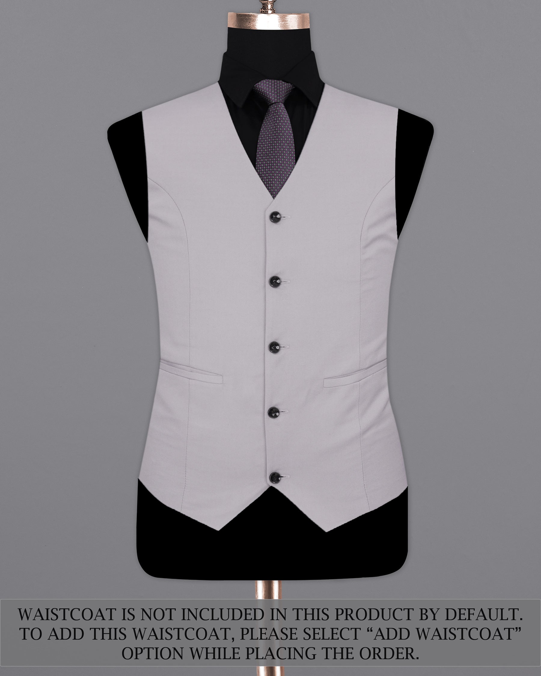 Amethyst Smoke Gray Plain-Solid Premium Terry-Rayon Double Breasted ...