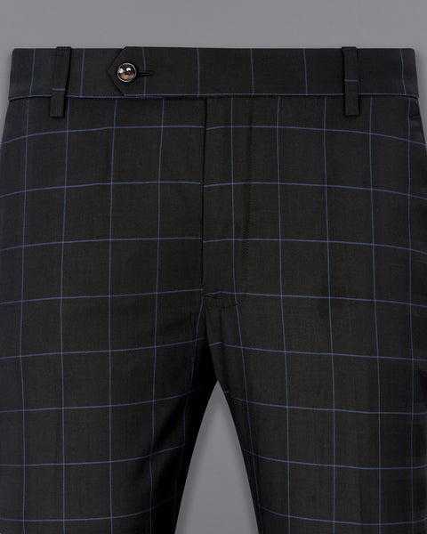 Thunder Checks-Plaid Regular Fit Terry Rayon Pants For Men